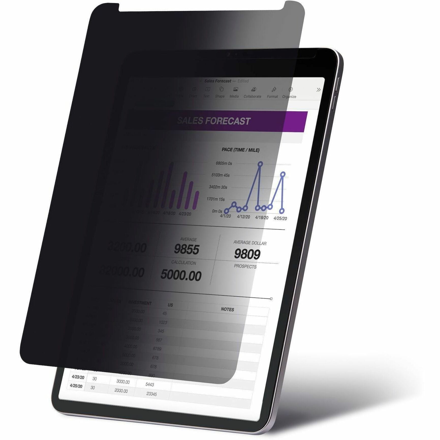 Startech 4-Way Privacy Screen for 12.9-inch iPad Pro, 3rd Gen and Up, Portrait/Landscape, Touch ...