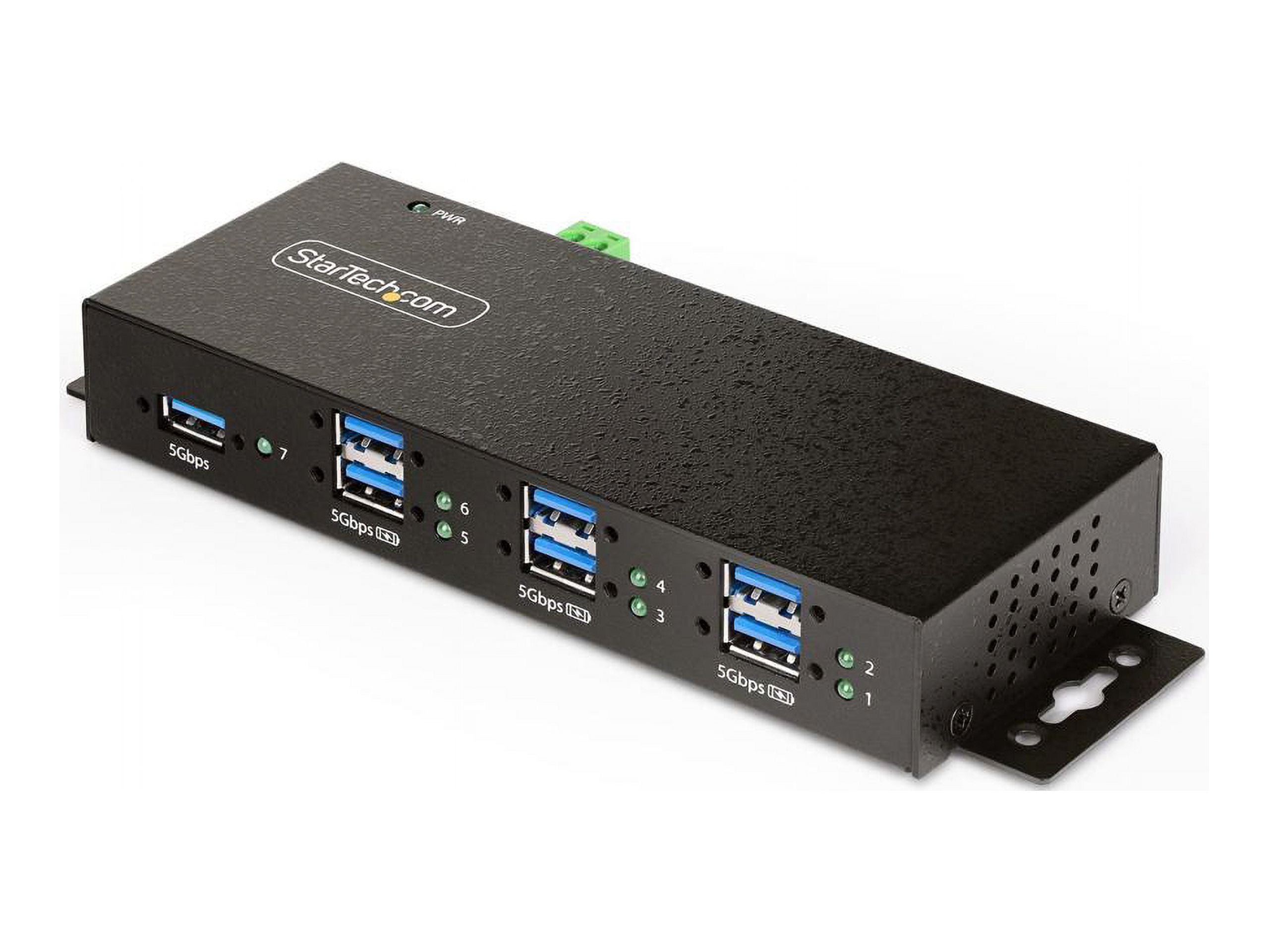 StarTech 7-Port Heavy Duty Managed Industrial USB Hub 5G7AINDRM-USB-A ...