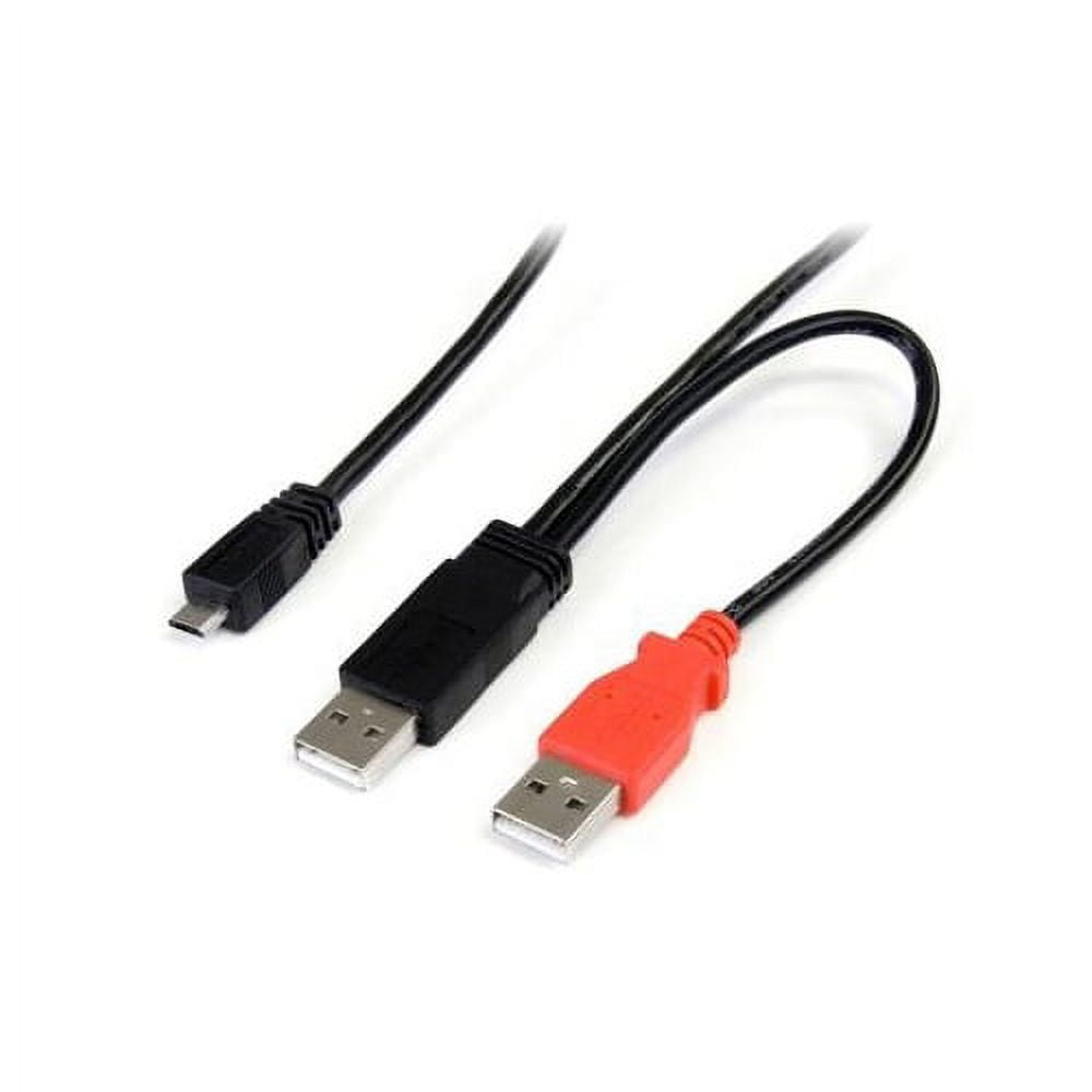 Startech.Com 3 Ft Usb Y Cable For External Hard Drive (USB2HAUBY3 ... Startech.Com 3 Ft Usb Y Cable For External Hard Drive (USB2HAUBY3 ...