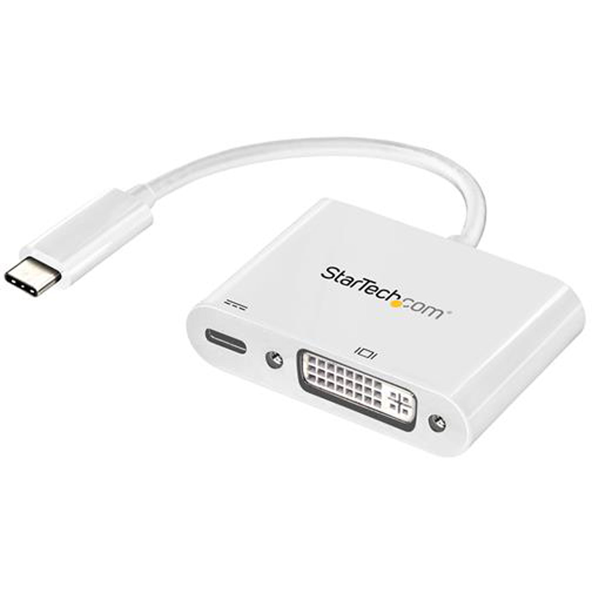 Startech.Com USB-C to DVI Adapter with USB Power Delivery - 1920 x 1200 ...