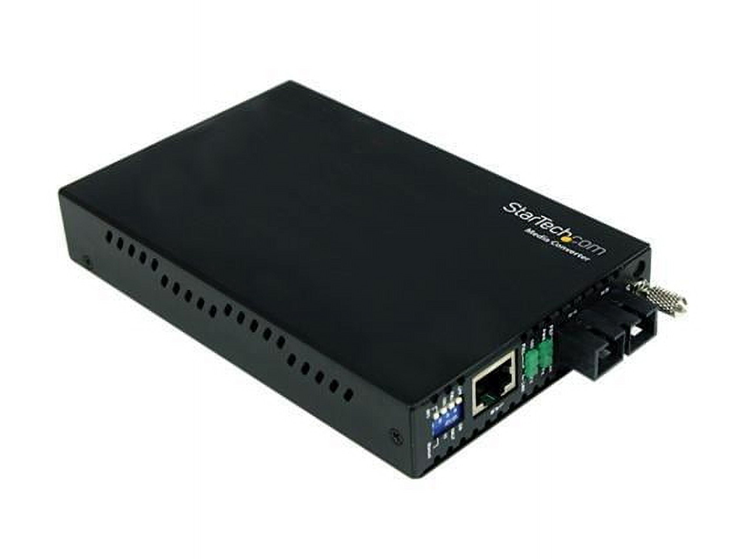 Startech Gigabit Ethernet Single Mode Fiber Media Converter SC 40 km - 1000 Mbps - 10/100 ...