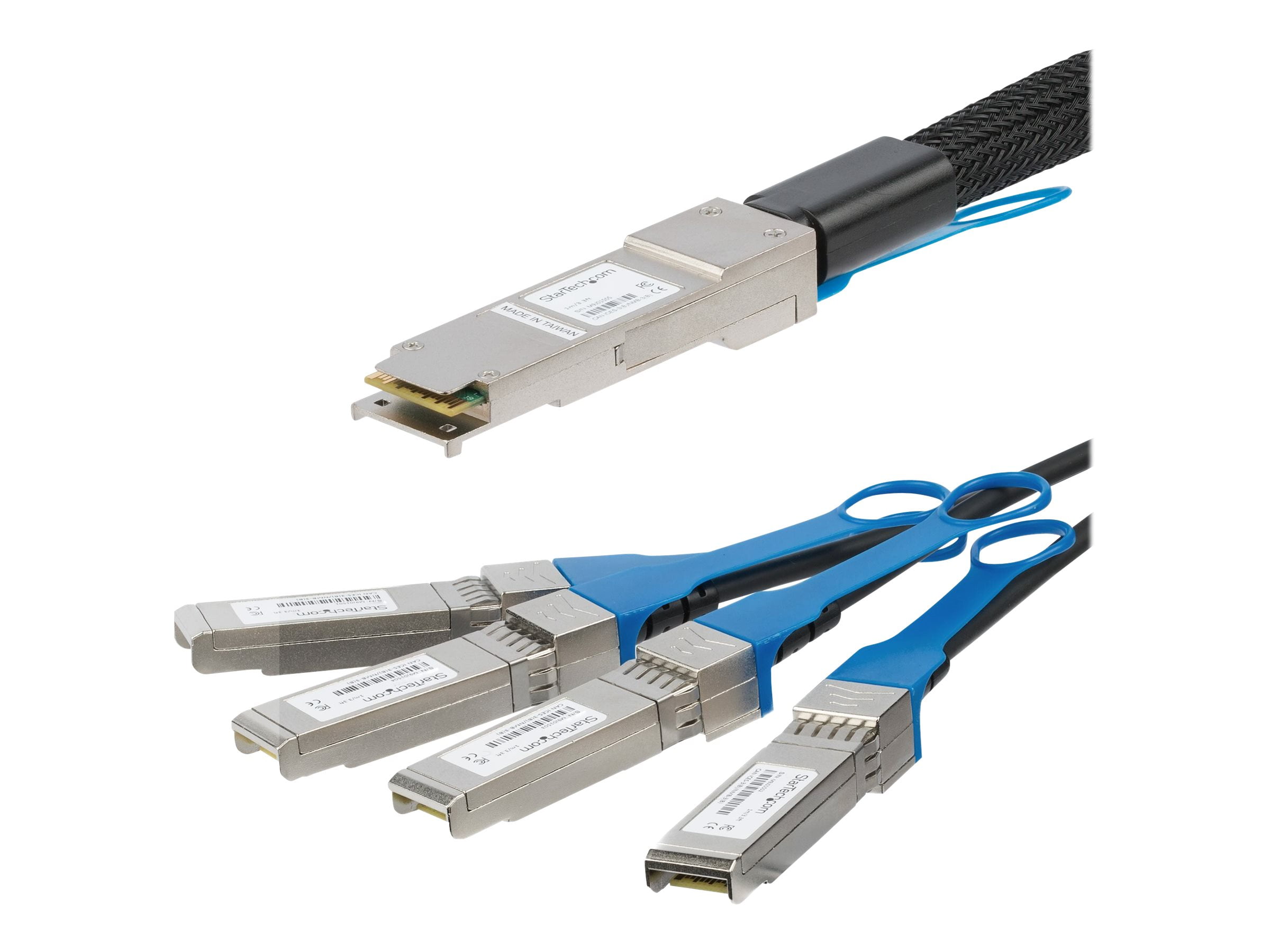 StarTech.com MSA Uncoded Compatible 2m 40G QSFP+ to 4x SFP+ Direct ...