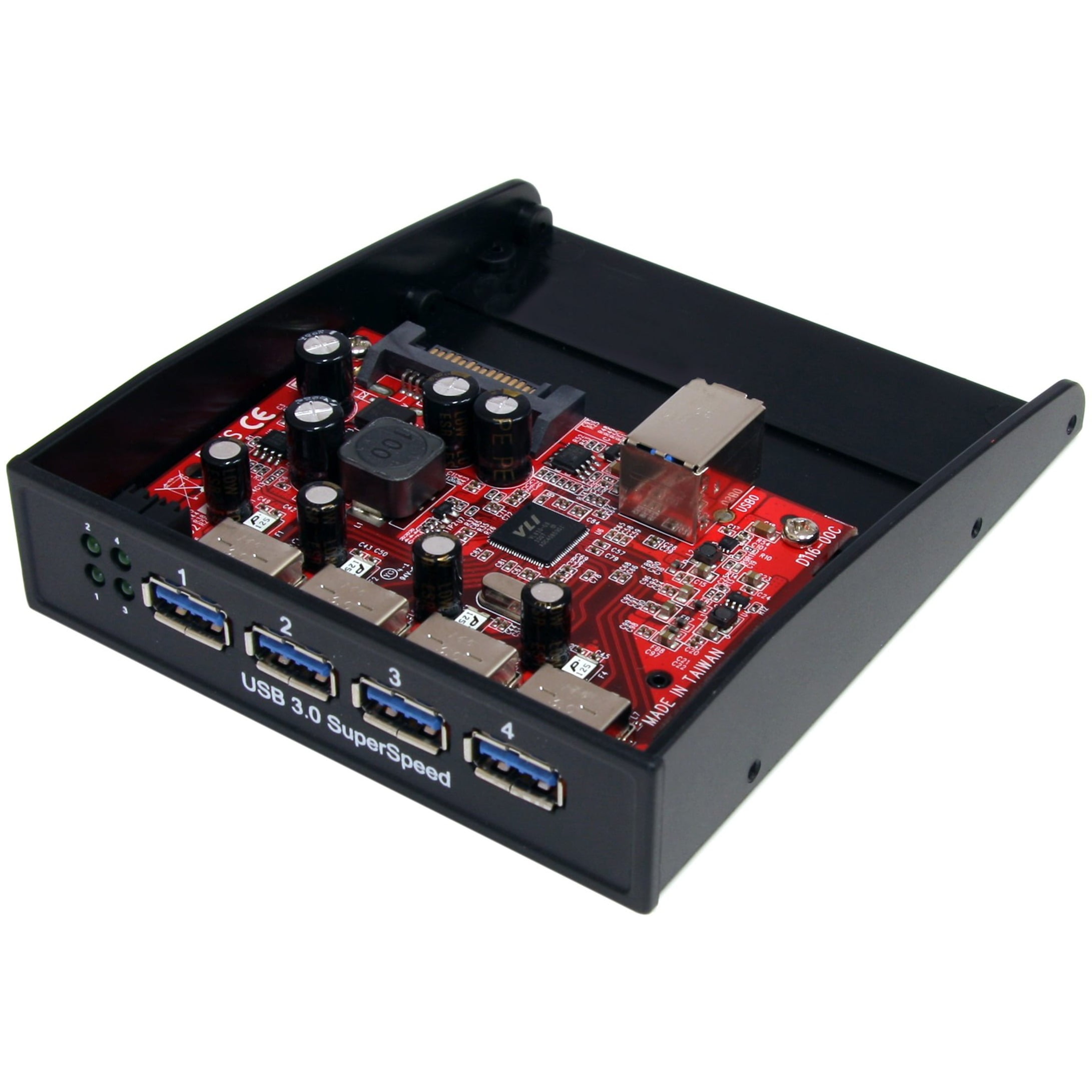 StarTech.com USB 3.0 Front Panel 4 Port Hub - 3.5 5.25in Bay - Add a 4 ...
