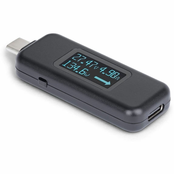 StarTech USB-C Power Tester, Bi-Directional Voltage/Current Multimeter ...