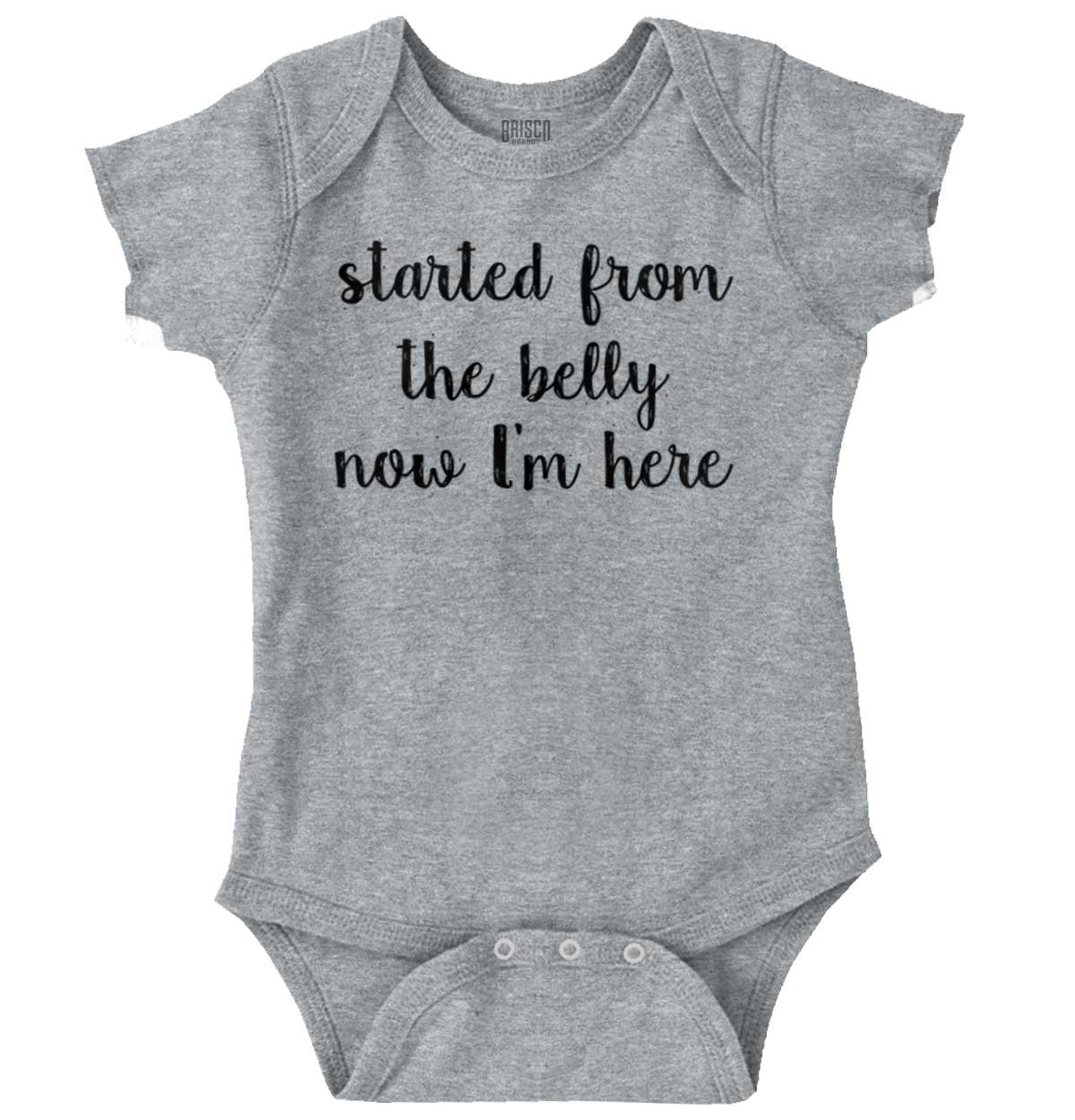 Started From Belly Now Here Funny Rap Romper Boys or Girls Infant Baby ...