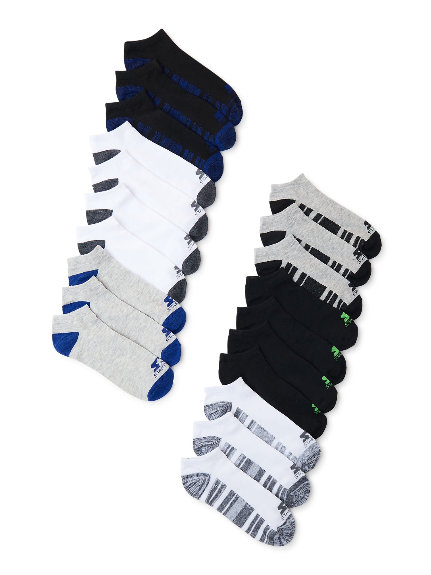 Starter Adult Men's No Show Casual Socks, Size 10-13, 20-Pack - Walmart.com