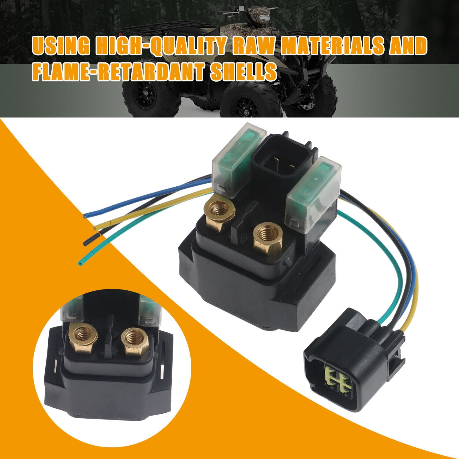 Starter Control Relay with Wire Harness Tail Fiber for Yamaha Raptor ...
