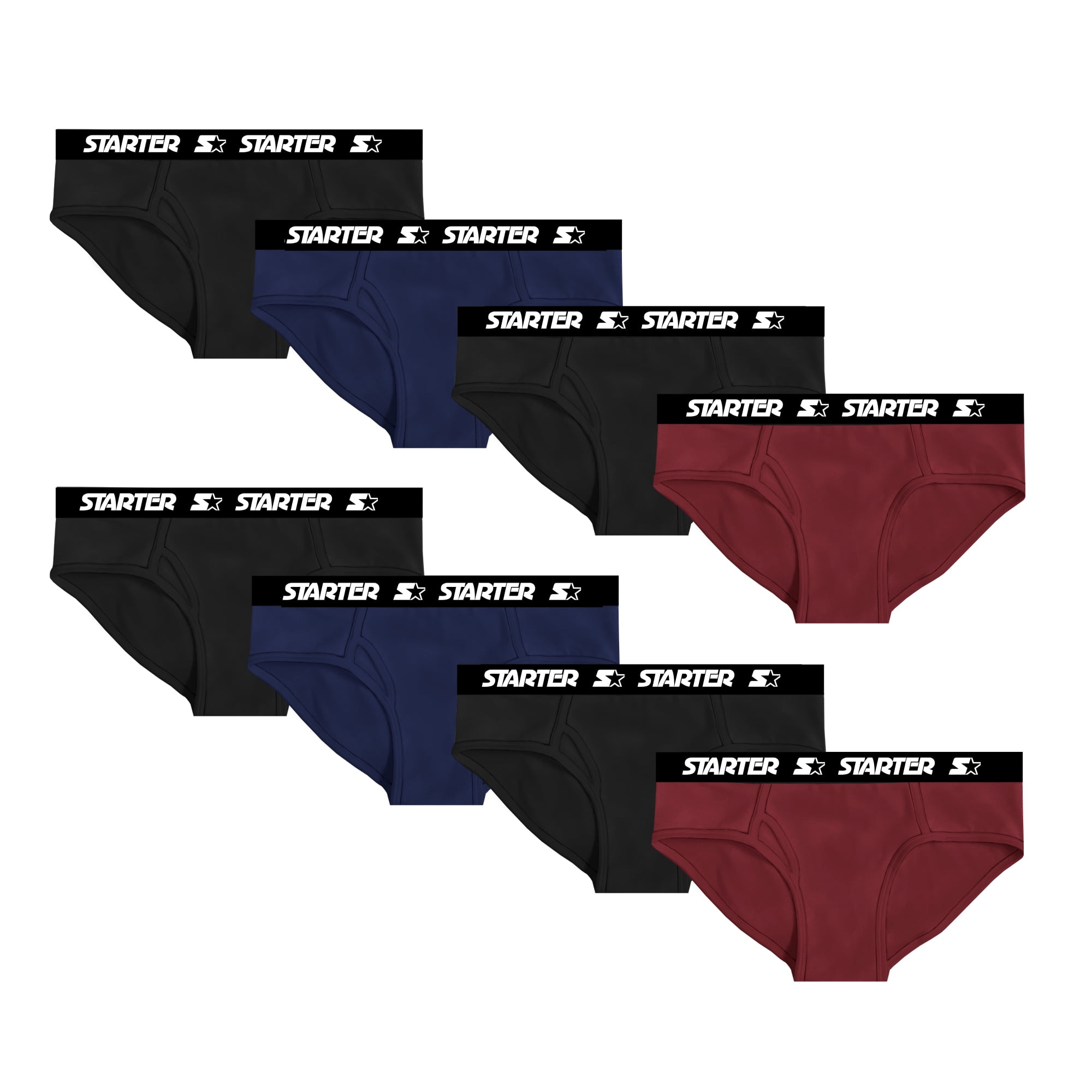 Starter Men's Breathable Cotton Boxer Brief Underwear, Multicolor (8 ...