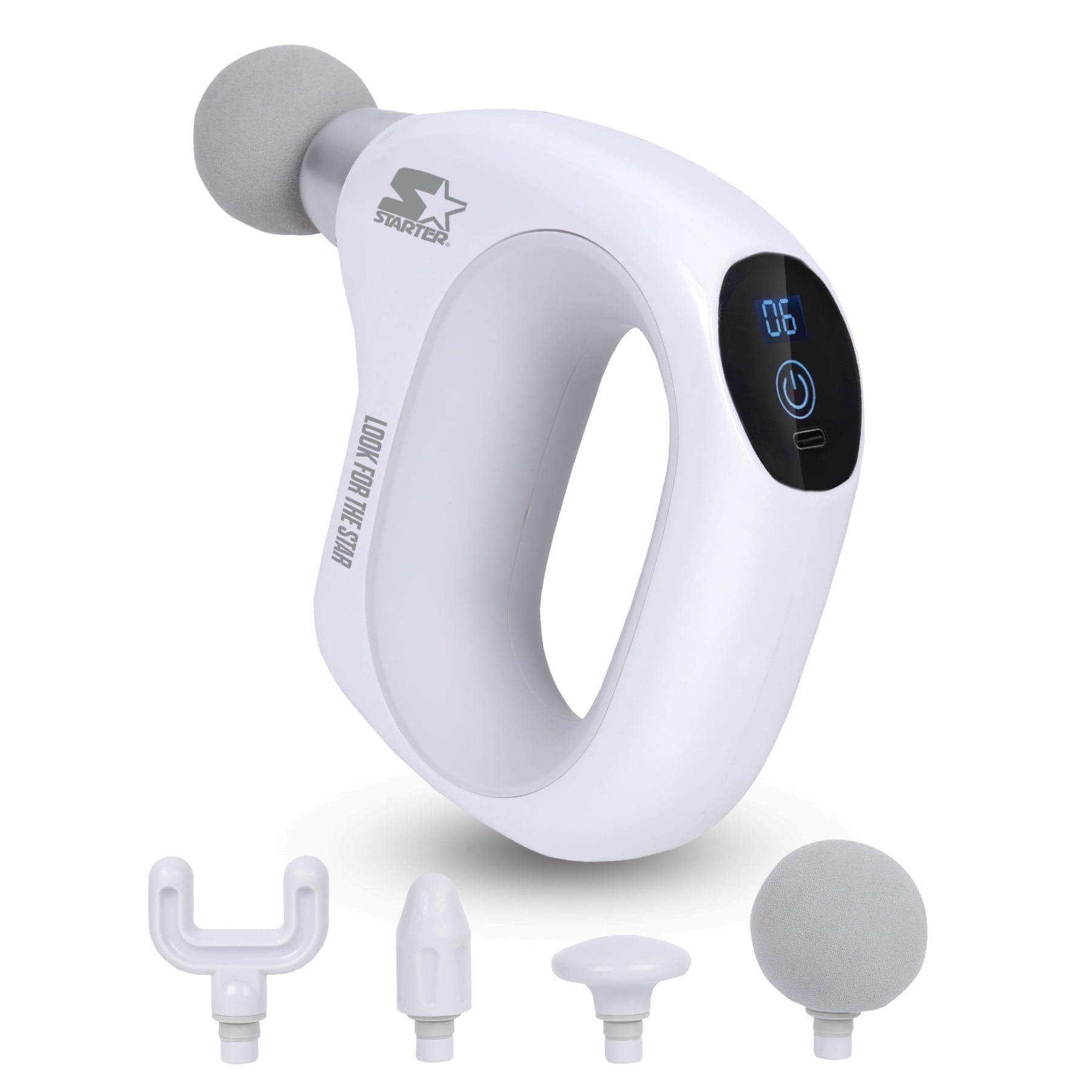 Starter Handheld Massager with 4 Versatile Heads, Body & Neck Massager ...