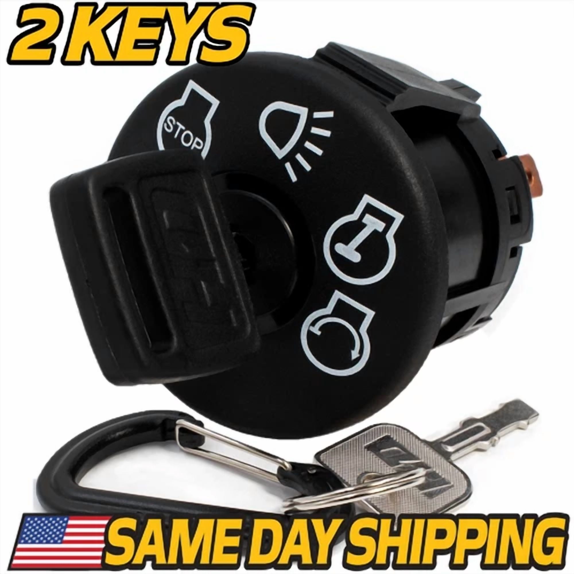 Starter Ignition Switch Fits Ryobi Garden Tractor Key Switch W/ 2 ...