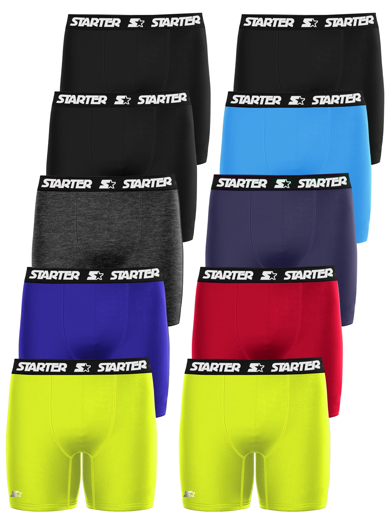 Starter Men’s Breathable Cotton Briefs 10 Pack Multicolor with Micro ...