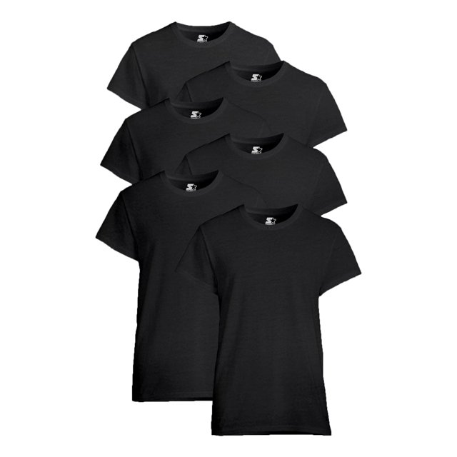 Starter Men's Crewneck Tees with Short Sleeves, 6-Pack - Walmart ...