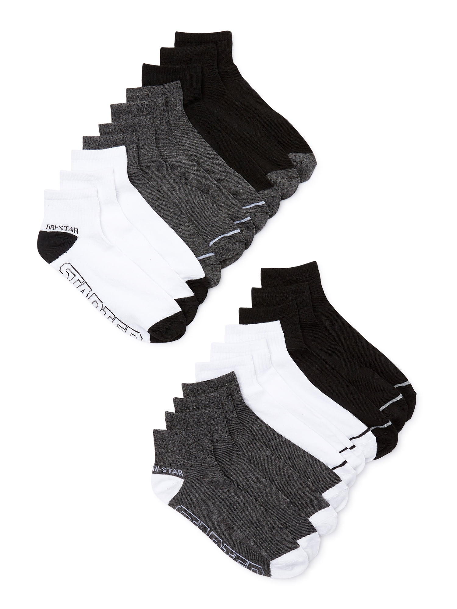Starter Men's Outline Logo Quarter Socks, 20-Pack - Walmart.com