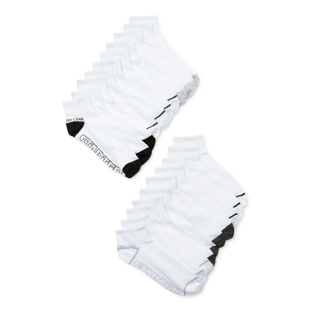 Starter Men's Outline Logo Quarter Socks, 20-Pack - Walmart.com