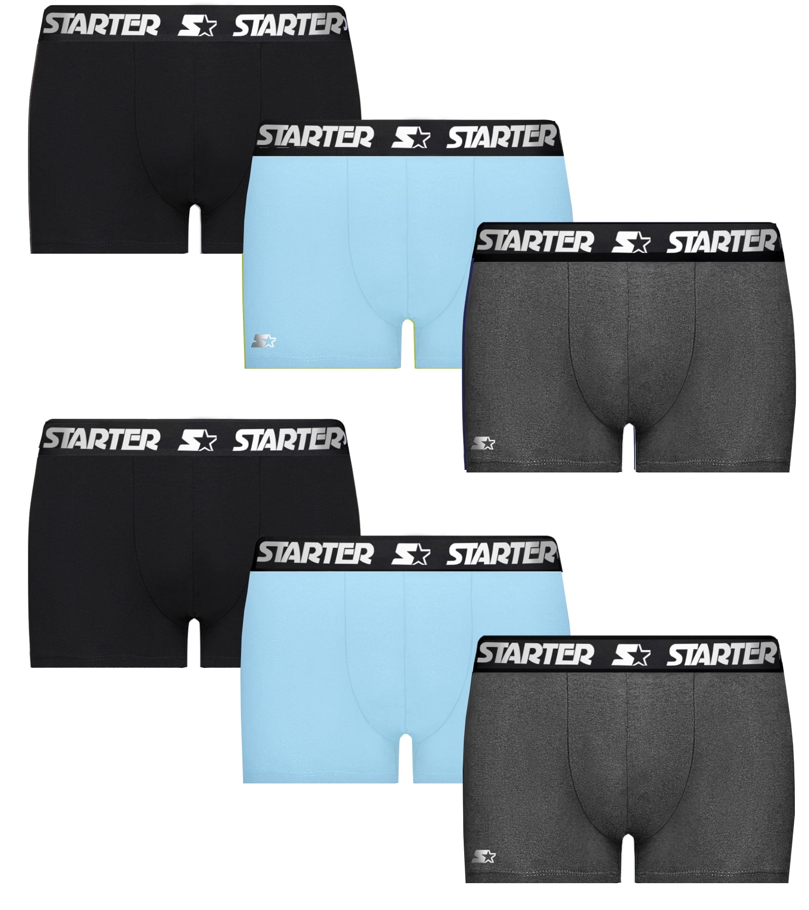 Starter Men’s Breathable Cotton Underwear Boxer, Multicolor (6 Pack ...