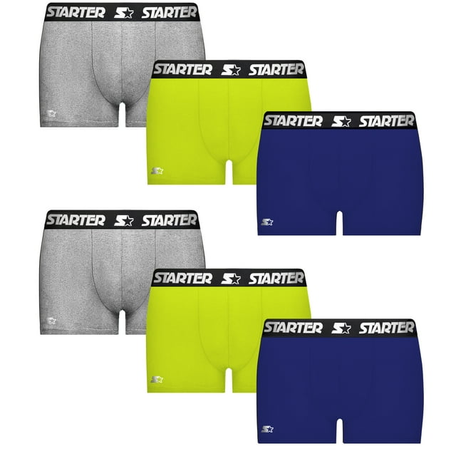 Starter Men's Cotton Spandex Trunks Small 6-Pack Royal Lime Lhg ...