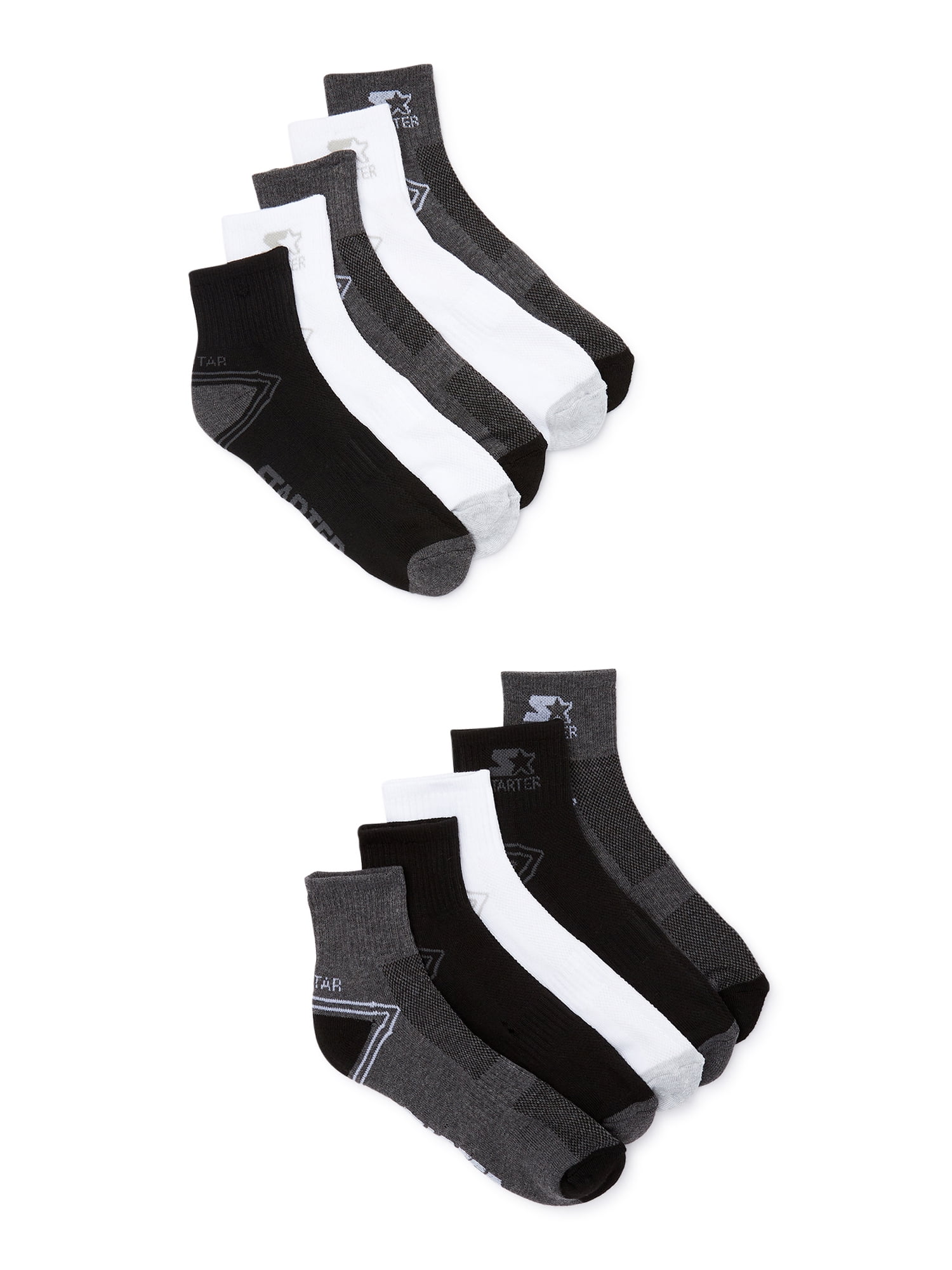 Starter men's Quarter Socks - Dri-Star Technology - 10-Pack - Walmart.com