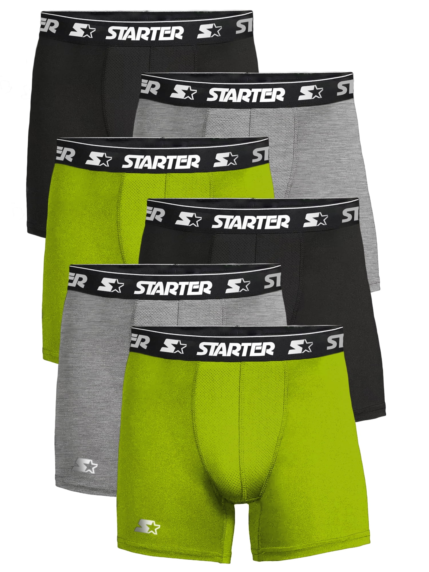 Starter Men’s and Big Men’s Active Performance Boxer Briefs, 6-Pack ...