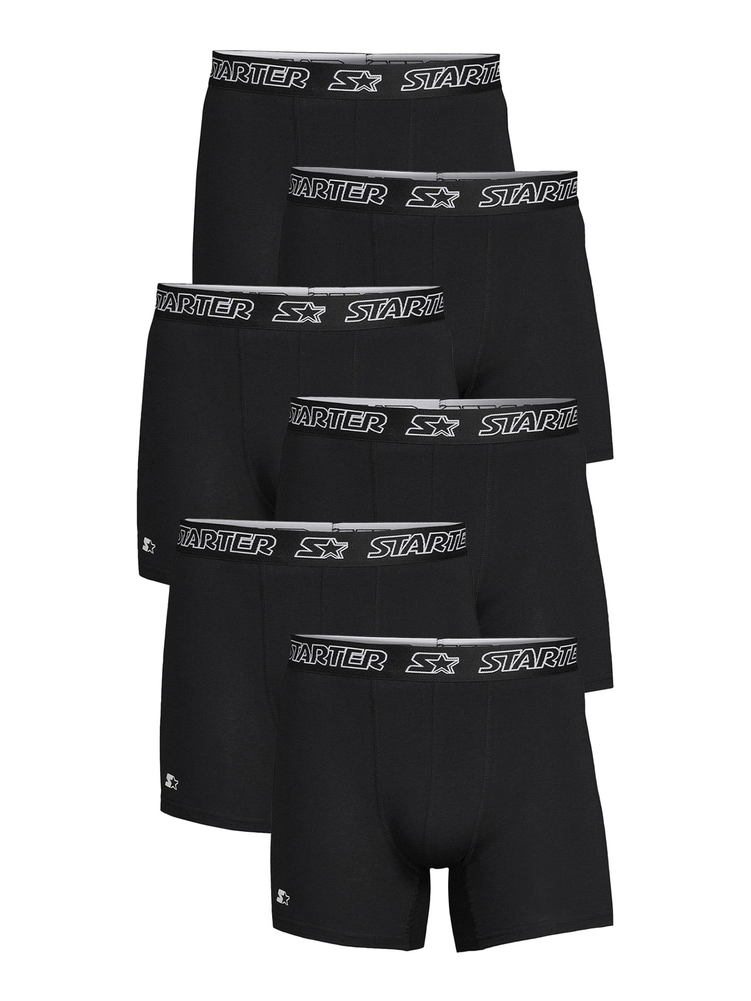 Starter Men's and Big Men's Stretch Cotton Boxer Briefs 6-Pack Sizes S ...