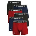 Starter Mens Breathable Polyester Boxer Briefs, Black/Crimson/Midnight ...