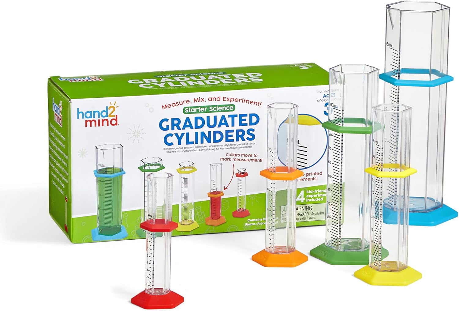 Starter Science Graduated Cylinder Set, Science Lab Equipment for Kids ...