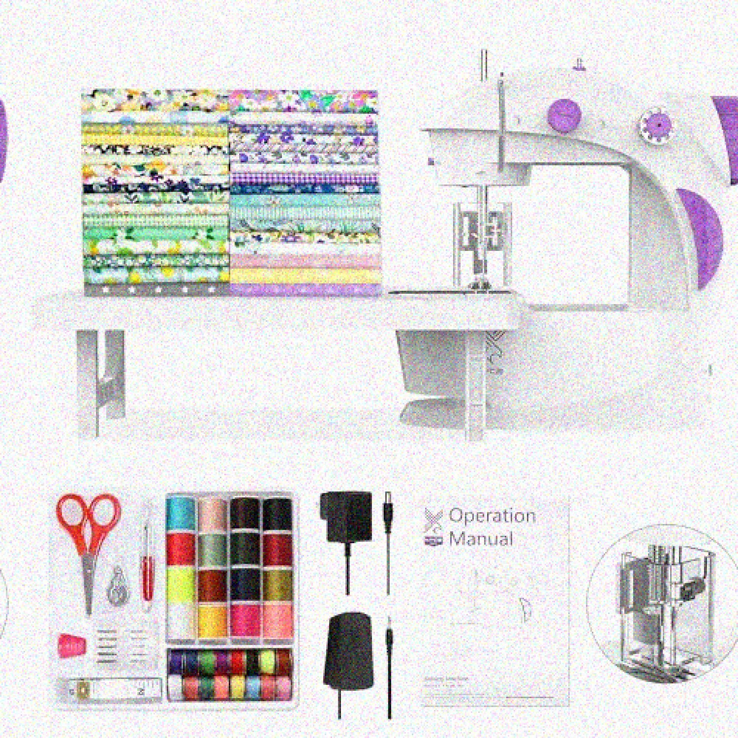 Starter Stitch Pro: Complete Beginner Sewing Kit with Guard, Fabric ...