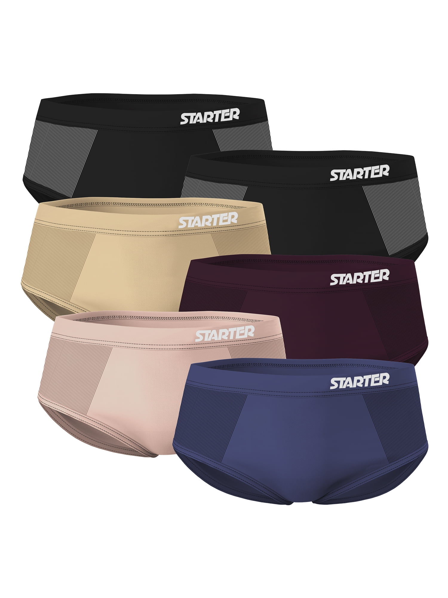Starter Women's Seamless Briefs Underwear, 6-pack - Walmart.com