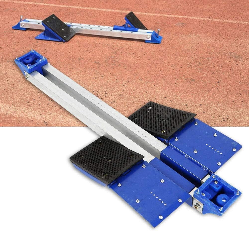Starting Blocks Runway Track and Field Sports Natural Etallic and Blue ...