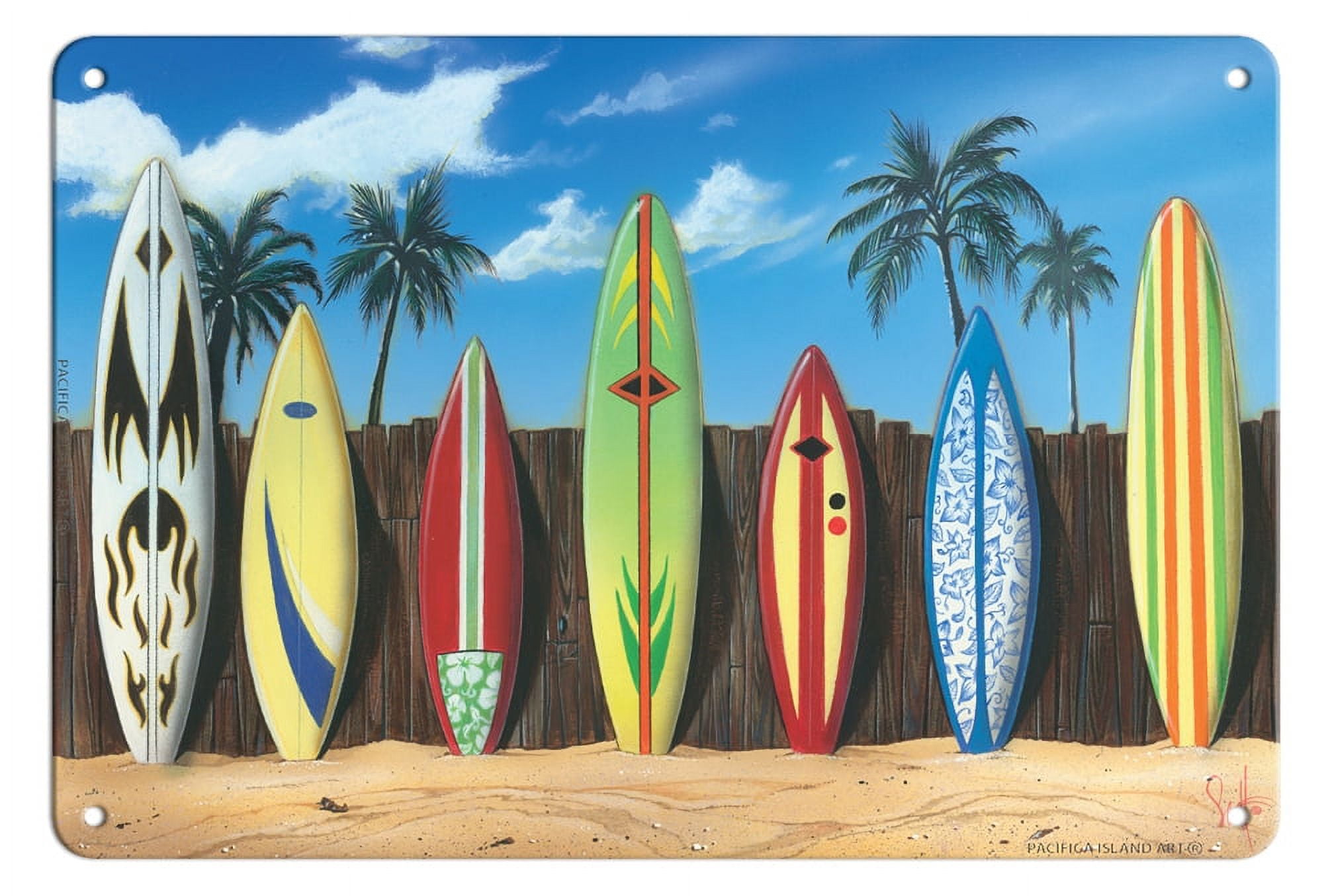 Starting Line Up - Surfboard Art - From an Original Color Painting by ...