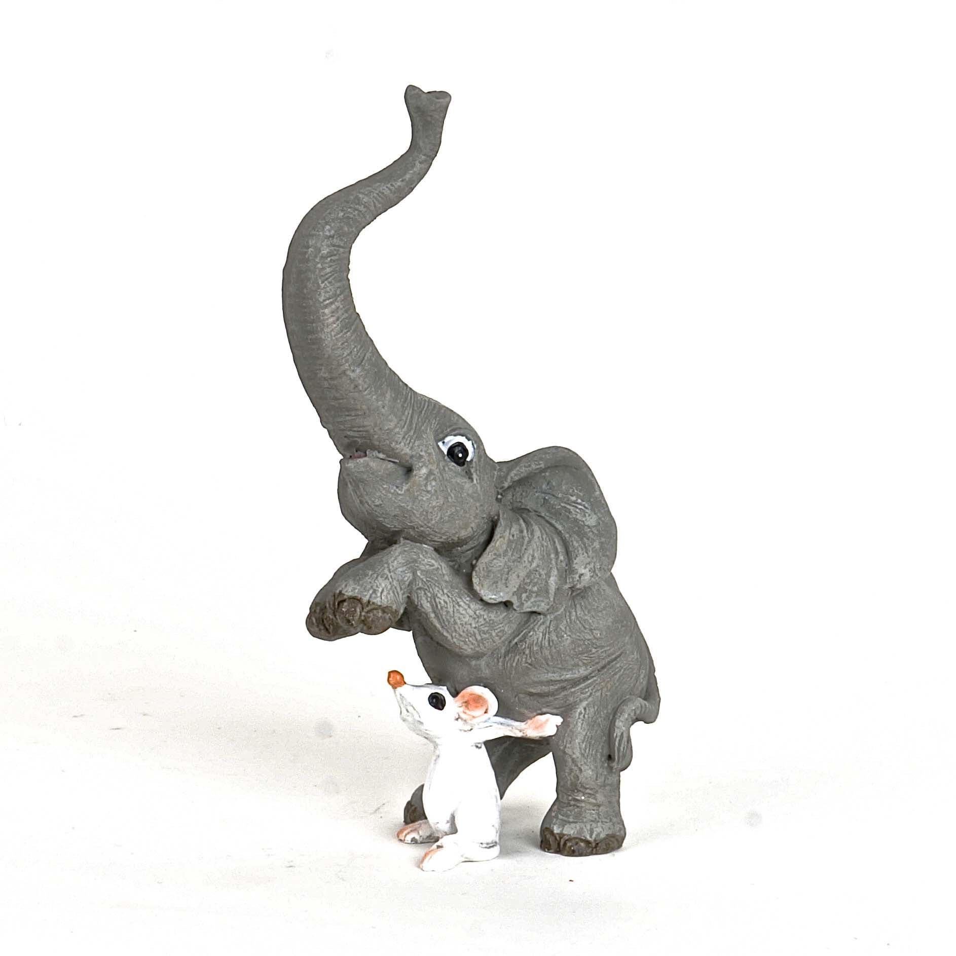 Startled Elephant With Mouse Figurine - Walmart.com