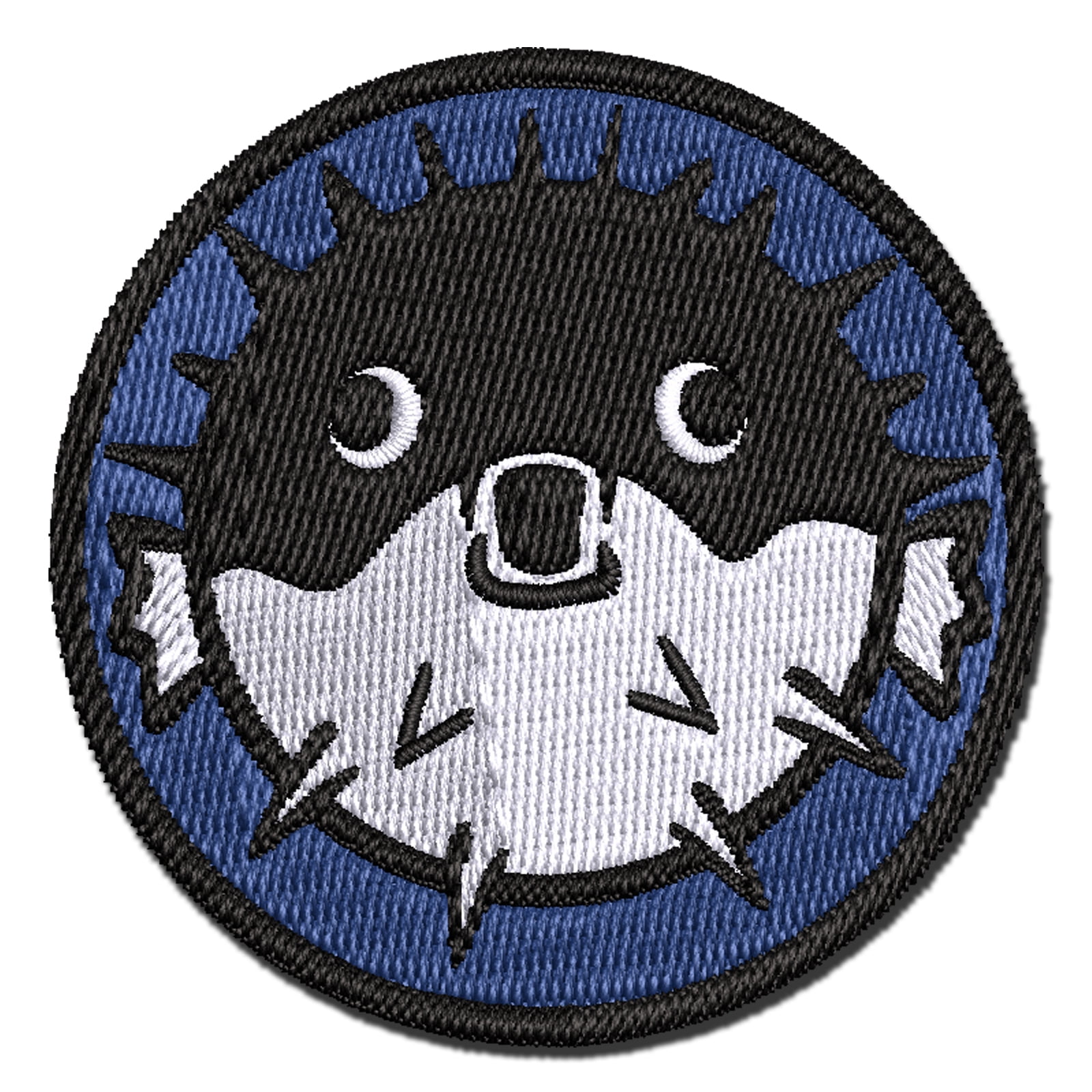 Startled Puffer Fish Applique Multi-Color Embroidered Hook & Loop Patch ...