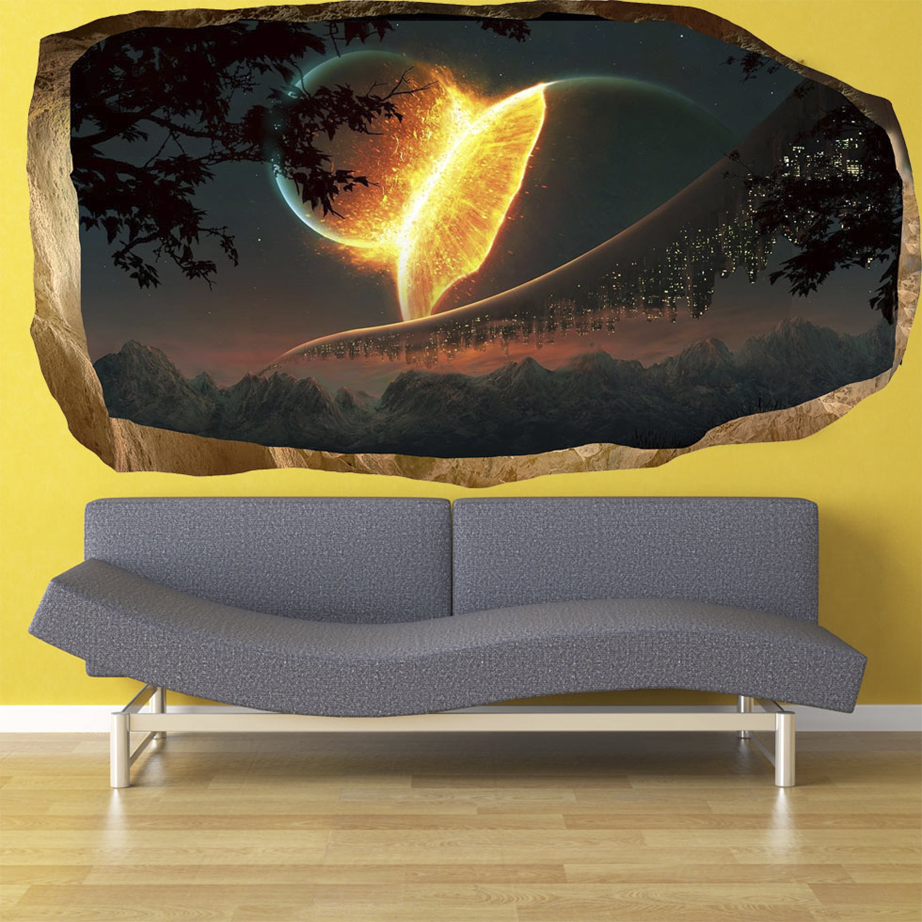 Startonight 3D Mural Wall Art Photo Decor Fairy World Amazing Dual View ...
