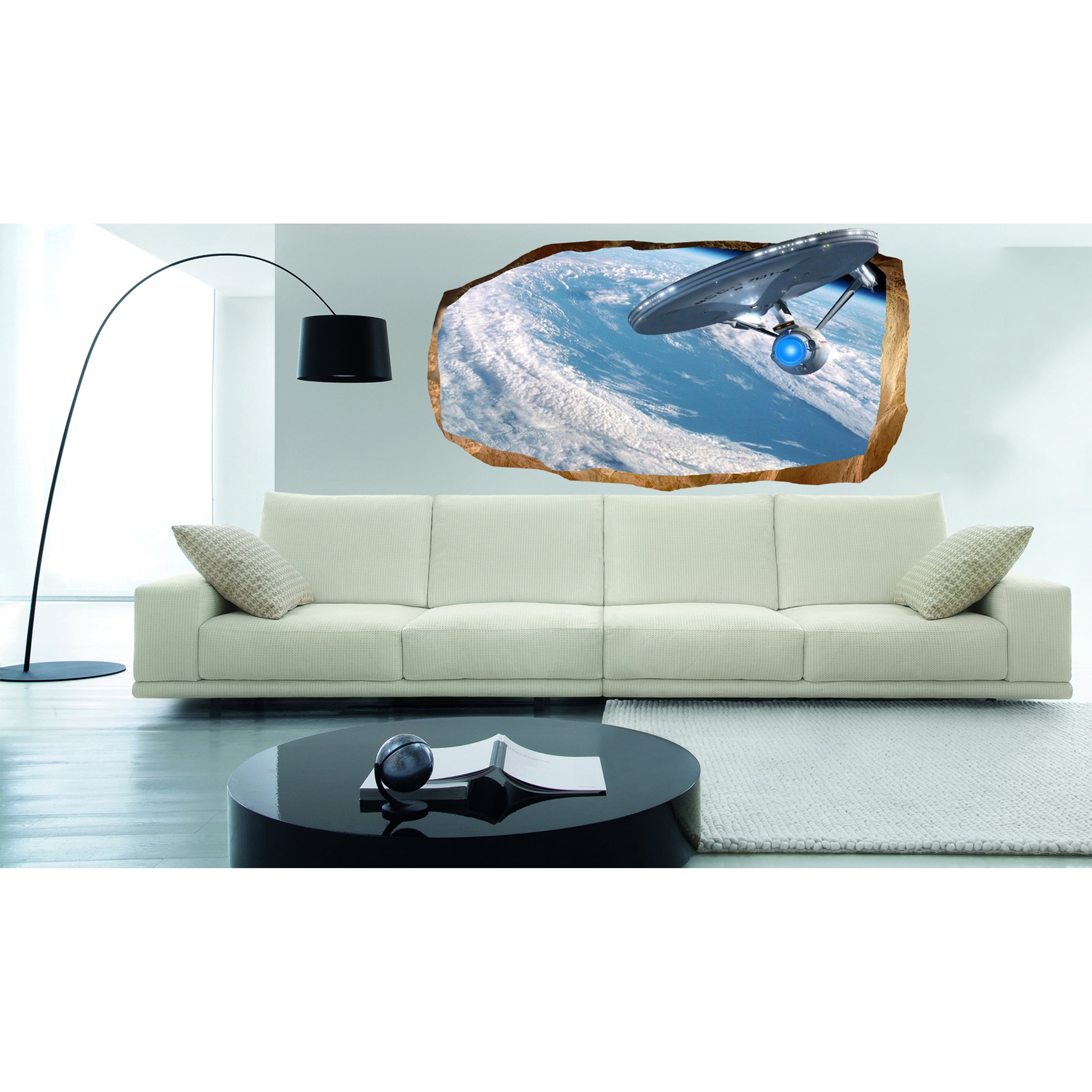 Startonight 3D Mural Wall Art Photo Decor Star Trek Explorer Amazing Dual View Surprise Wall ...