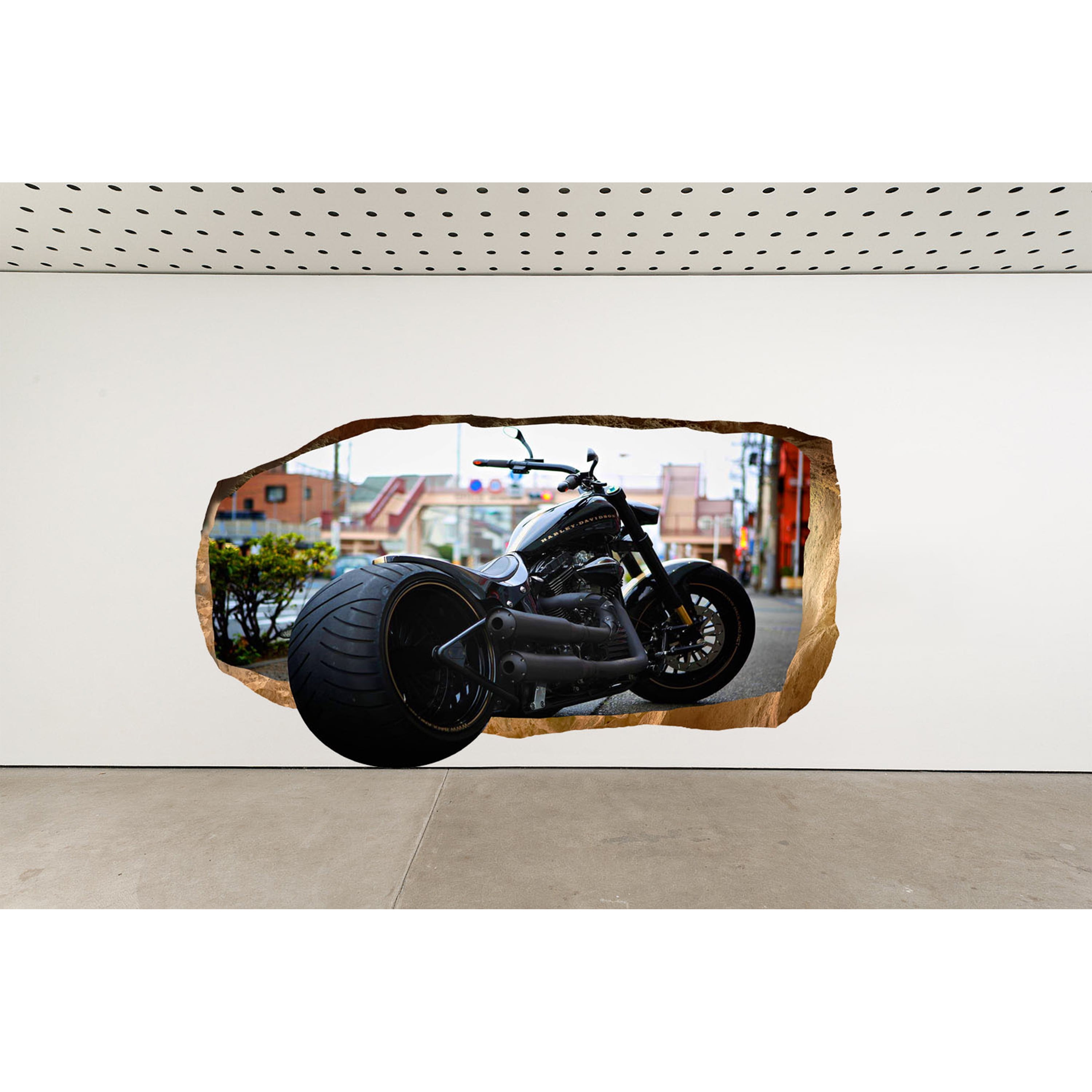 Startonight 3D Mural Wall Art Photo DecorHarley Davidson Amazing Dual ...