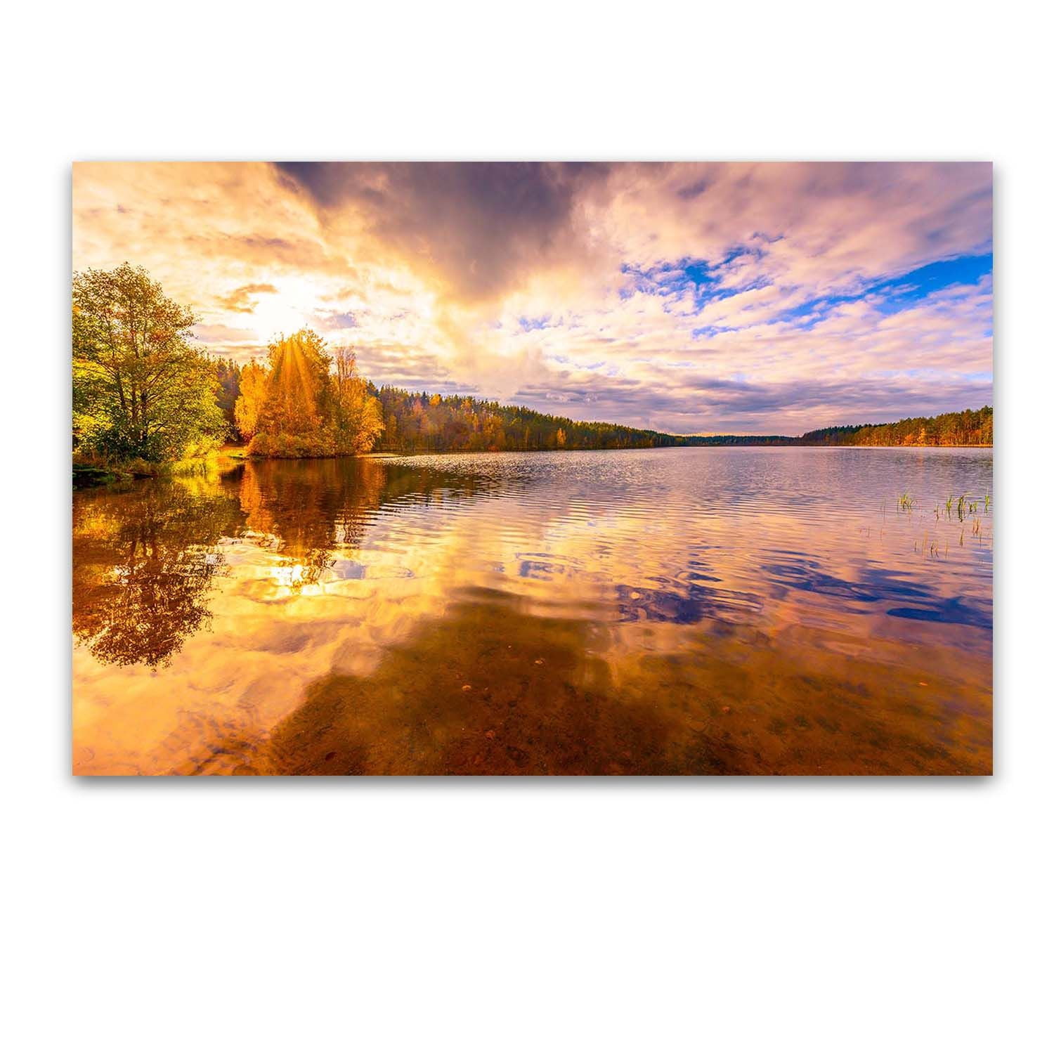 Startonight Tempered Acrylic Glass Wall Art - Cloudy Sky Landscape ...