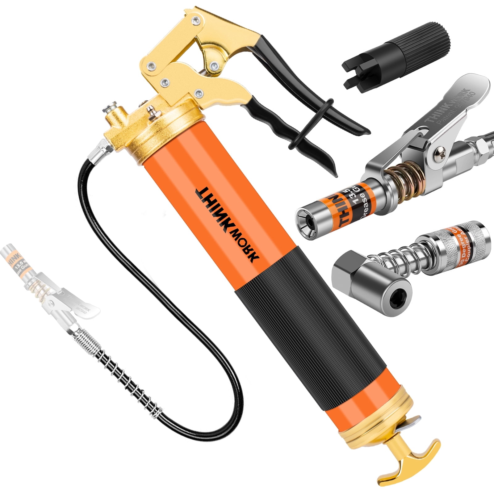 Starwal Grease Gun Kit, 7000PSI Heavy Duty Grease Gun with 18-inch ...