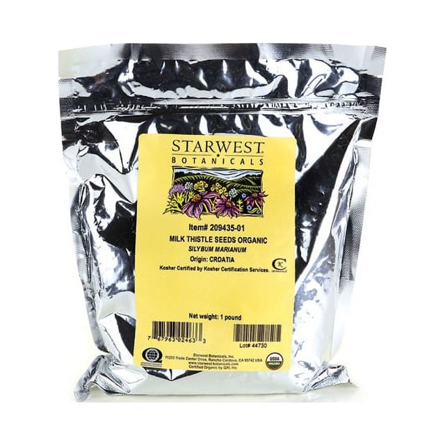 Starwest Botanicals Milk Thistle Seeds Organic 1 lb Pkg - Walmart.com