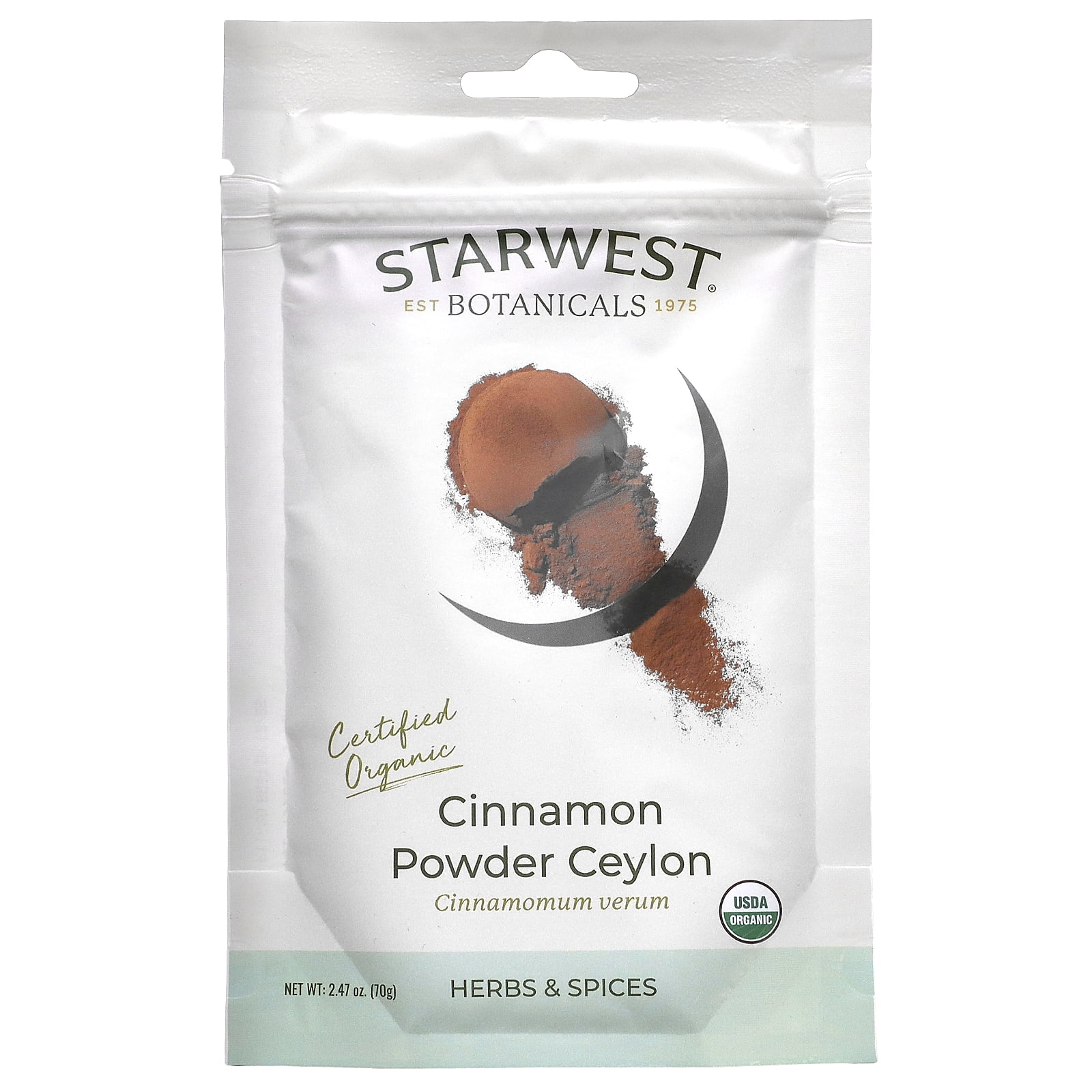 Starwest Botanicals Organic Cinnamon Powder Ceylon, 2.47 oz (70 g ...
