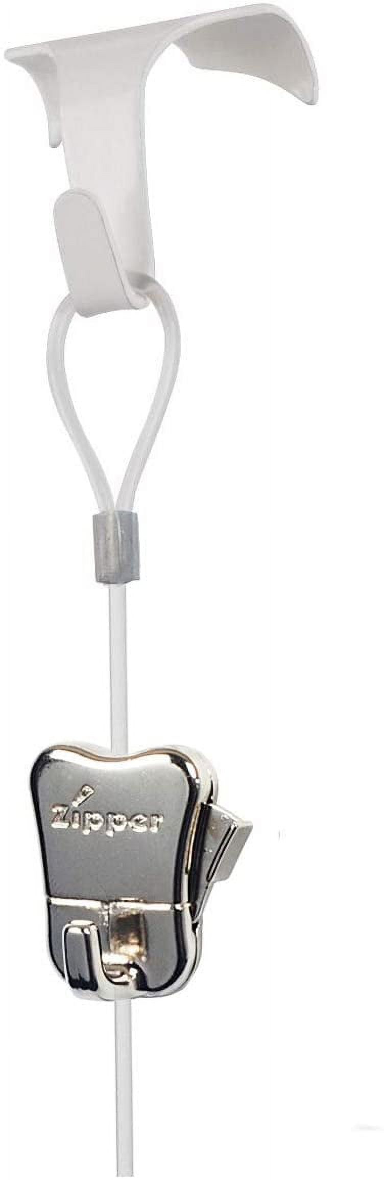 Stas 4 Pack Picture Rail Hanging System - White Metal Hooks + 78 ...