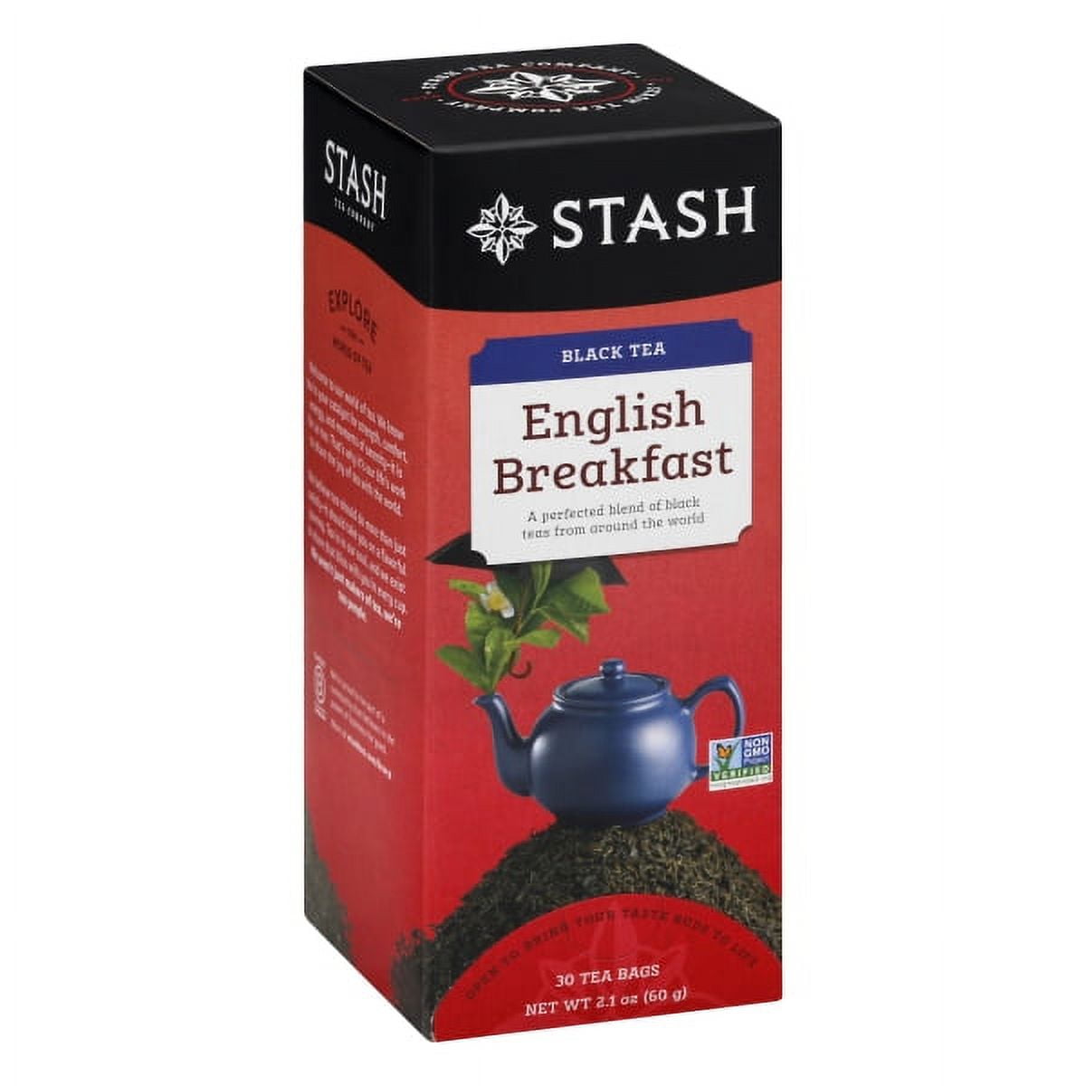 Stash English Breakfast Black Tea 30-Bag Box - Walmart.com