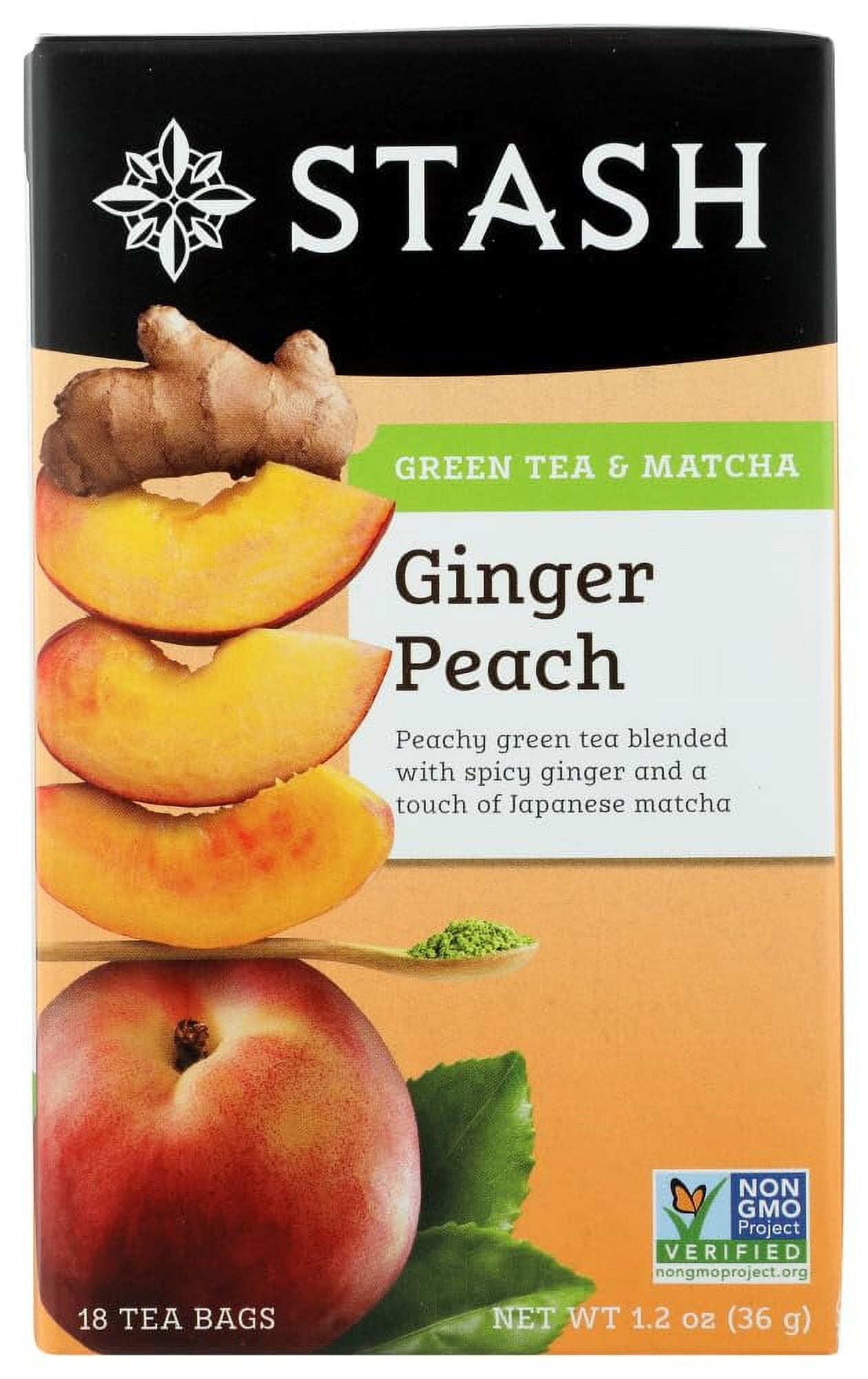 Stash Green Tea with Matcha Ginger Peach - 18 Tea Bags Pack of 3 ...