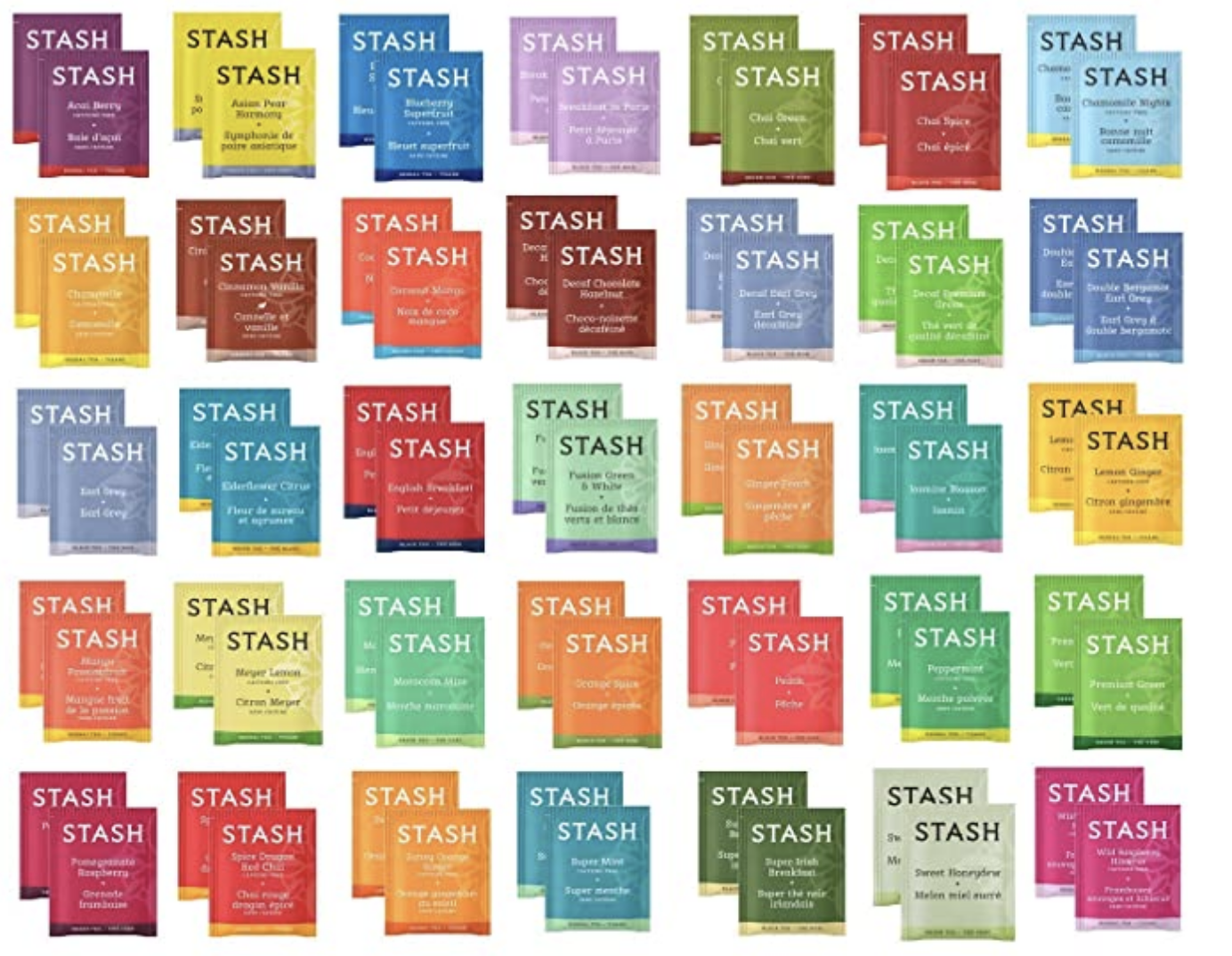 Stash Specialty Assorted Tea Sampler - 35 Varieties, 70 Bags in Bee The ...