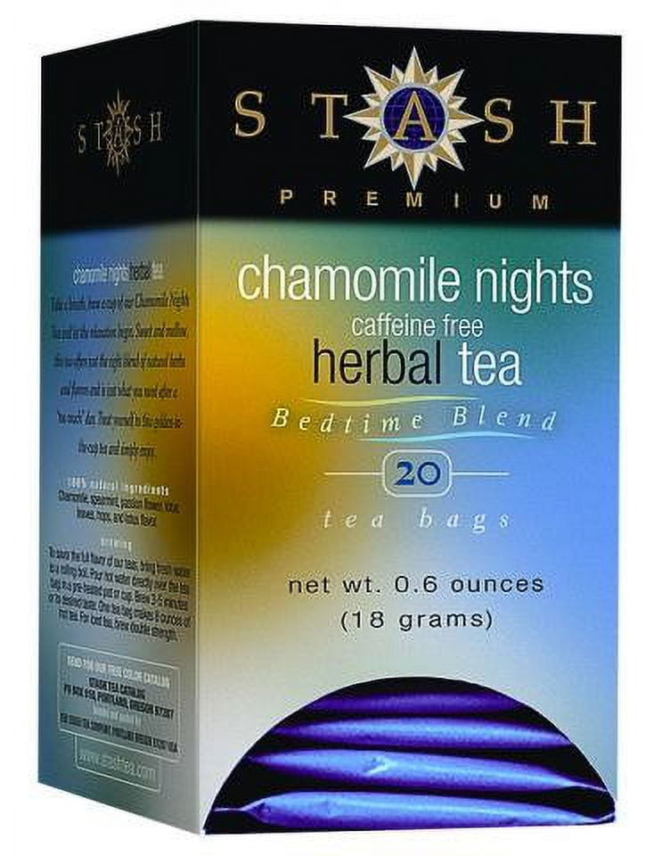 Stash Tea Chamomile Nights Herbal Tea, 20 Count Tea Bags In Foil ...