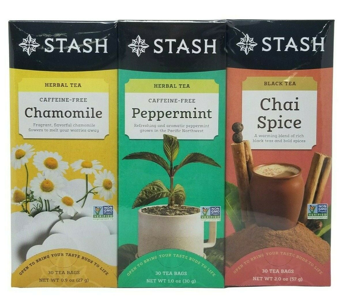 Stash Tea Company Tea Bags - Herbal, Green & Black 6 Packs - Walmart.com