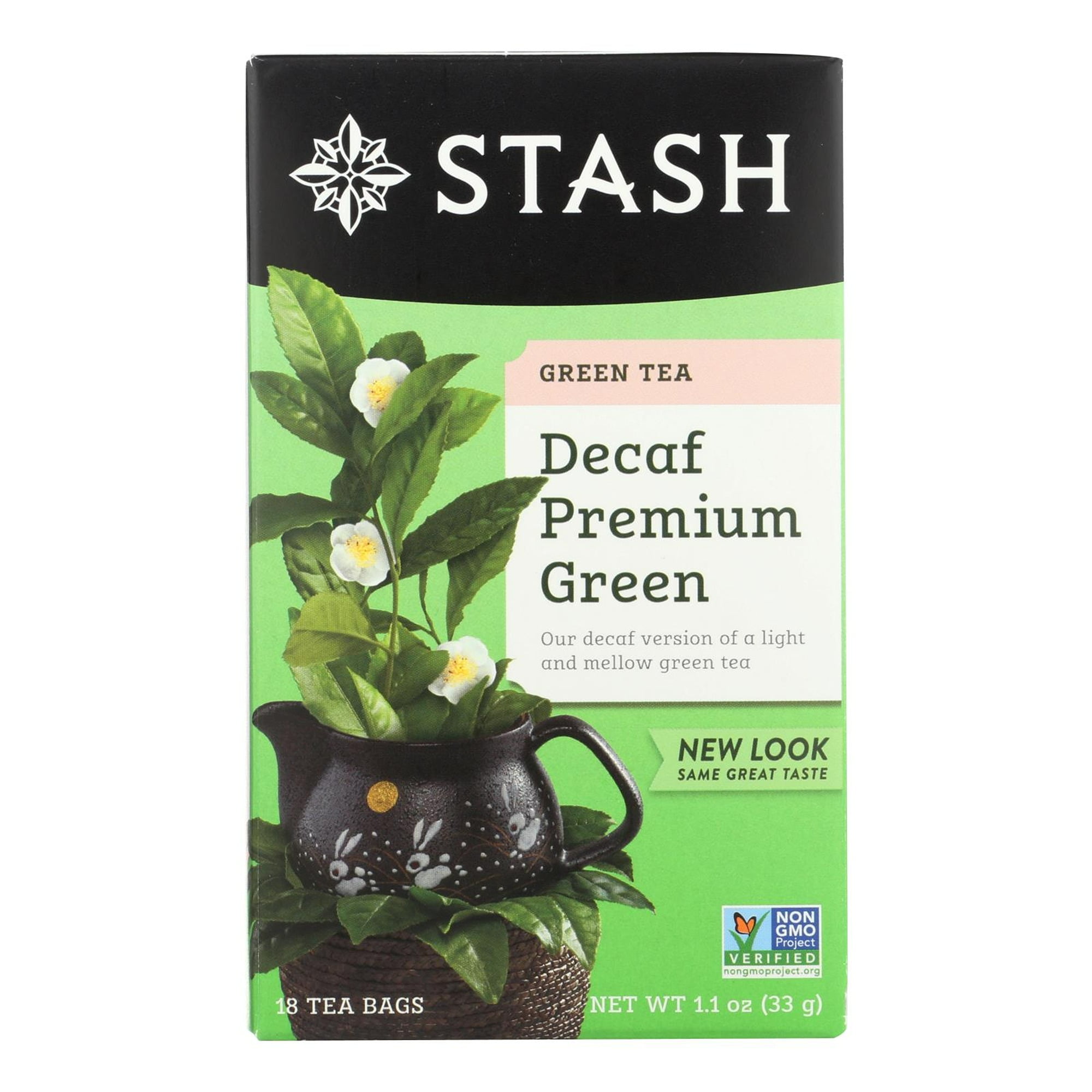 Stash Tea Decaf Premium Green Tea, Case of 6, 18 Bags - Walmart.com