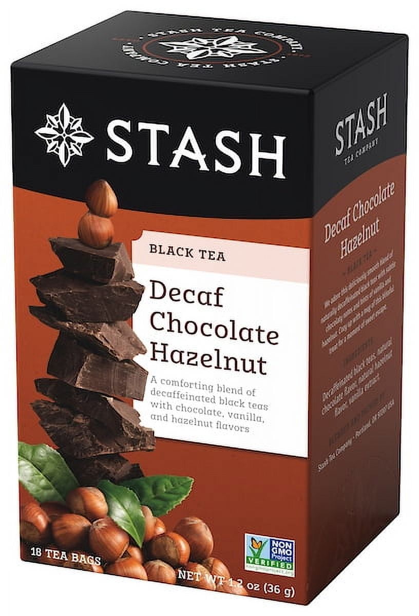 Stash Decaf Hot Flavored Chocolate Hazelnut Black Tea Bags, 18 Count ...