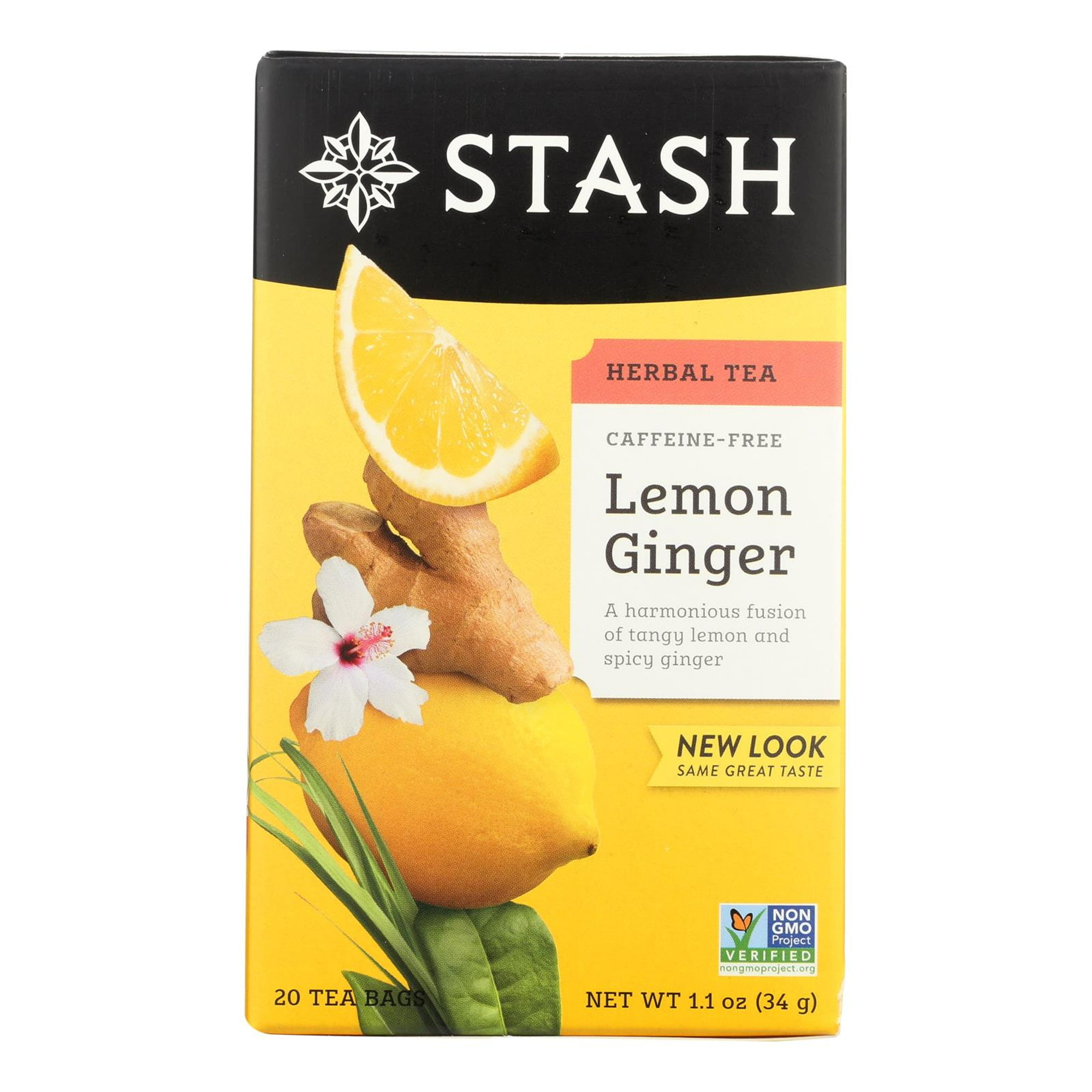 Stash Tea - Herbal - Lemon Ginger - 20 Bags - Case Of 6 - Walmart.com