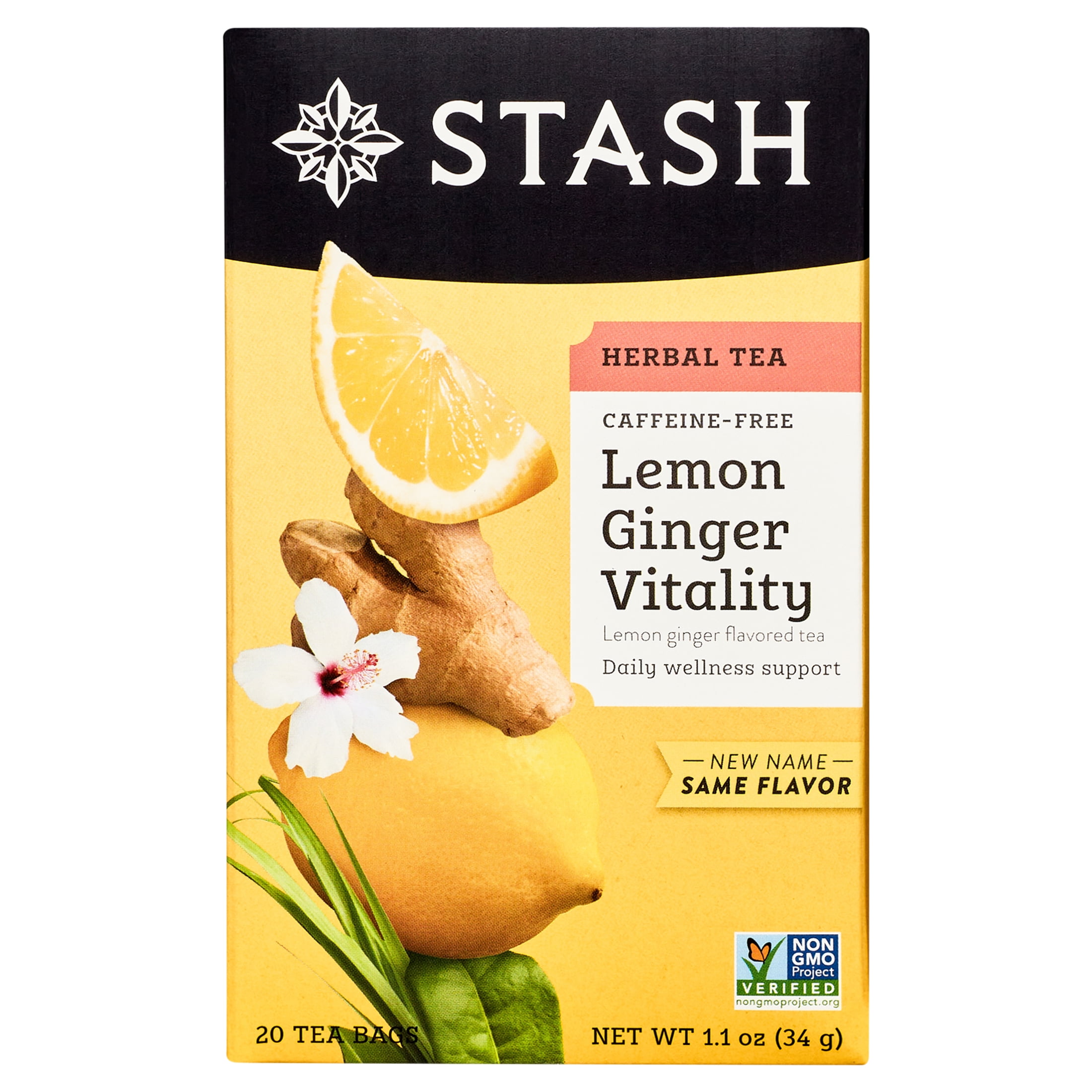 Stash Tea Lemon Ginger Herbal Tea, 20 Ct, 1.1 Oz - Walmart.com