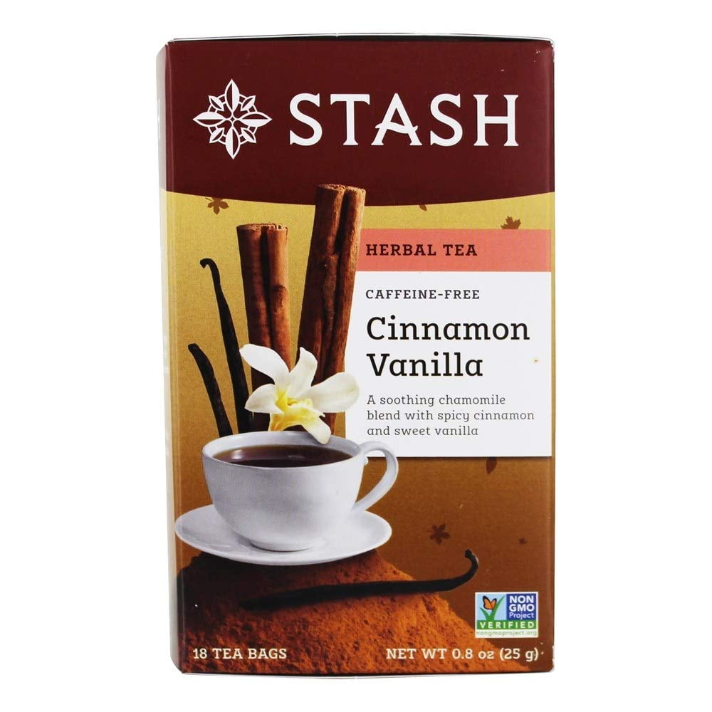Stash Tea Premium Caffeine Free Herbal Tea, Cinnamon Vanilla, 18 Count ...
