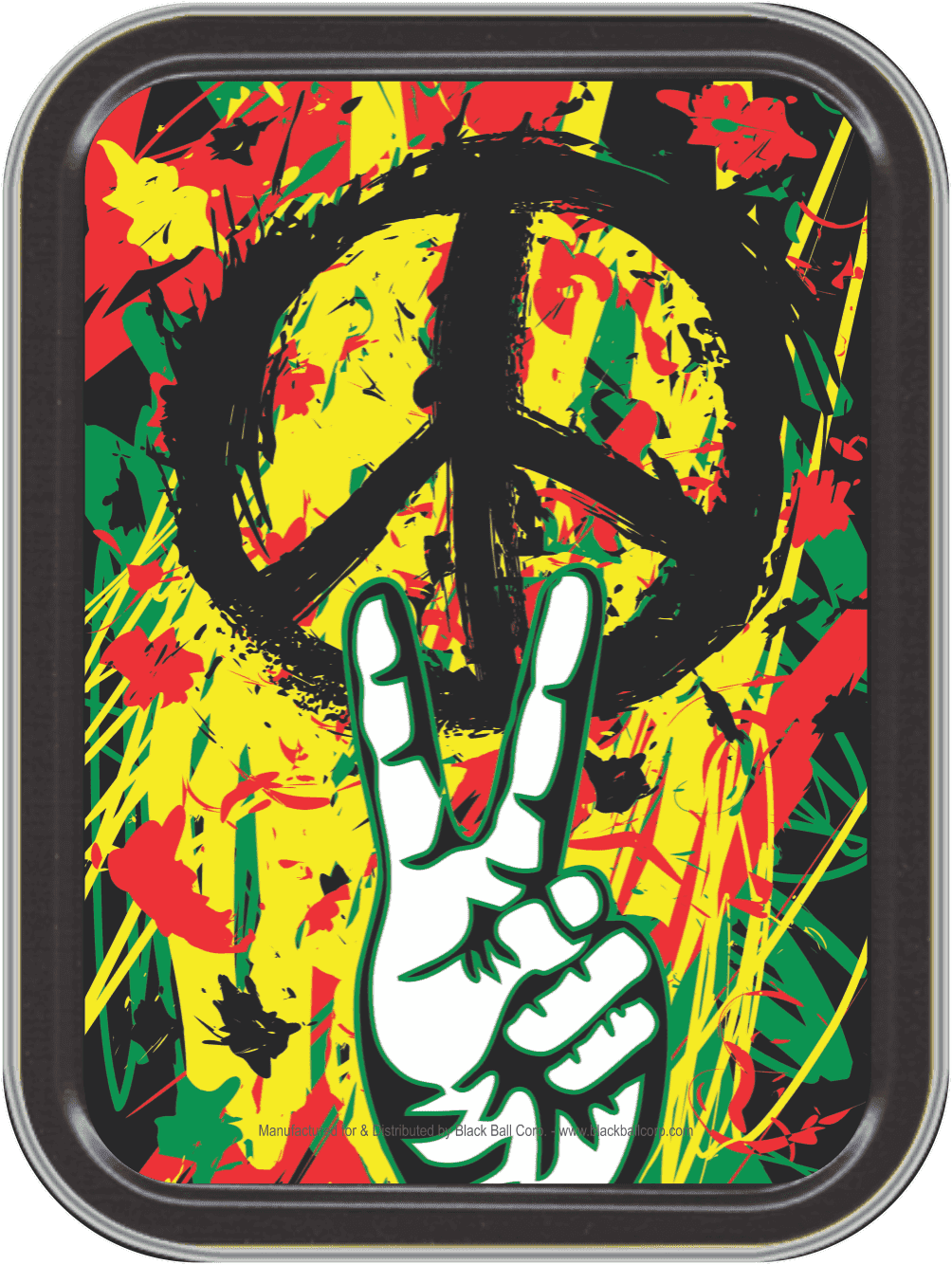 Stash Tins - Peace Graffiti Storage Container 4.37" L x 3.5" W x 1" H ...